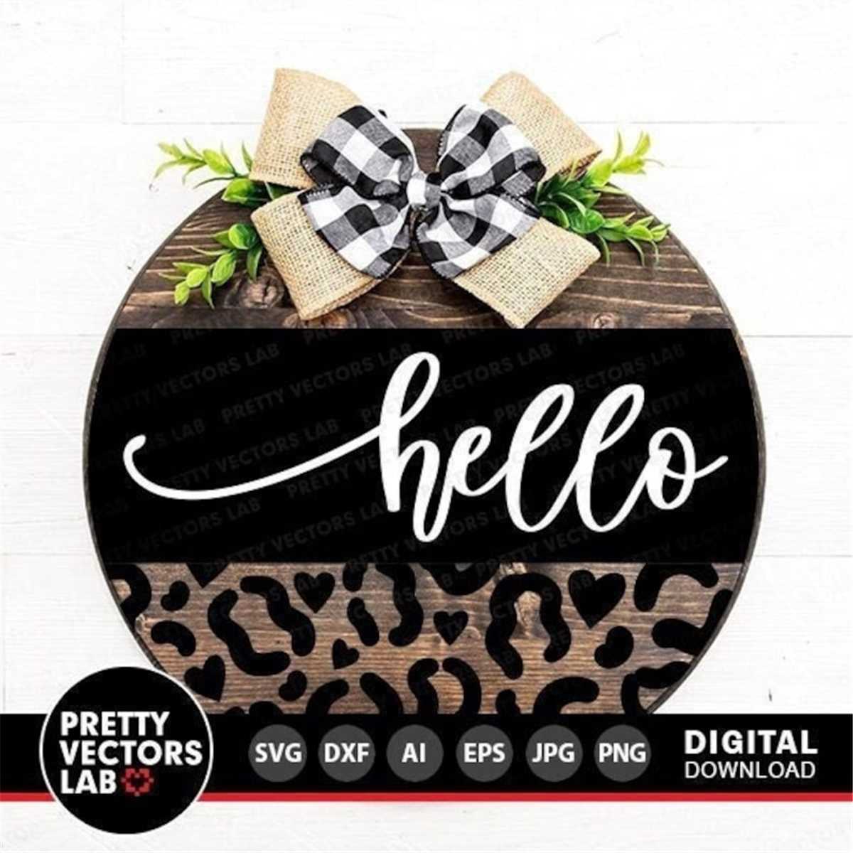 Hello Svg, Welcome Home Svg Dxf Eps Png, Door Hanger Cut Fil | Inspire ...