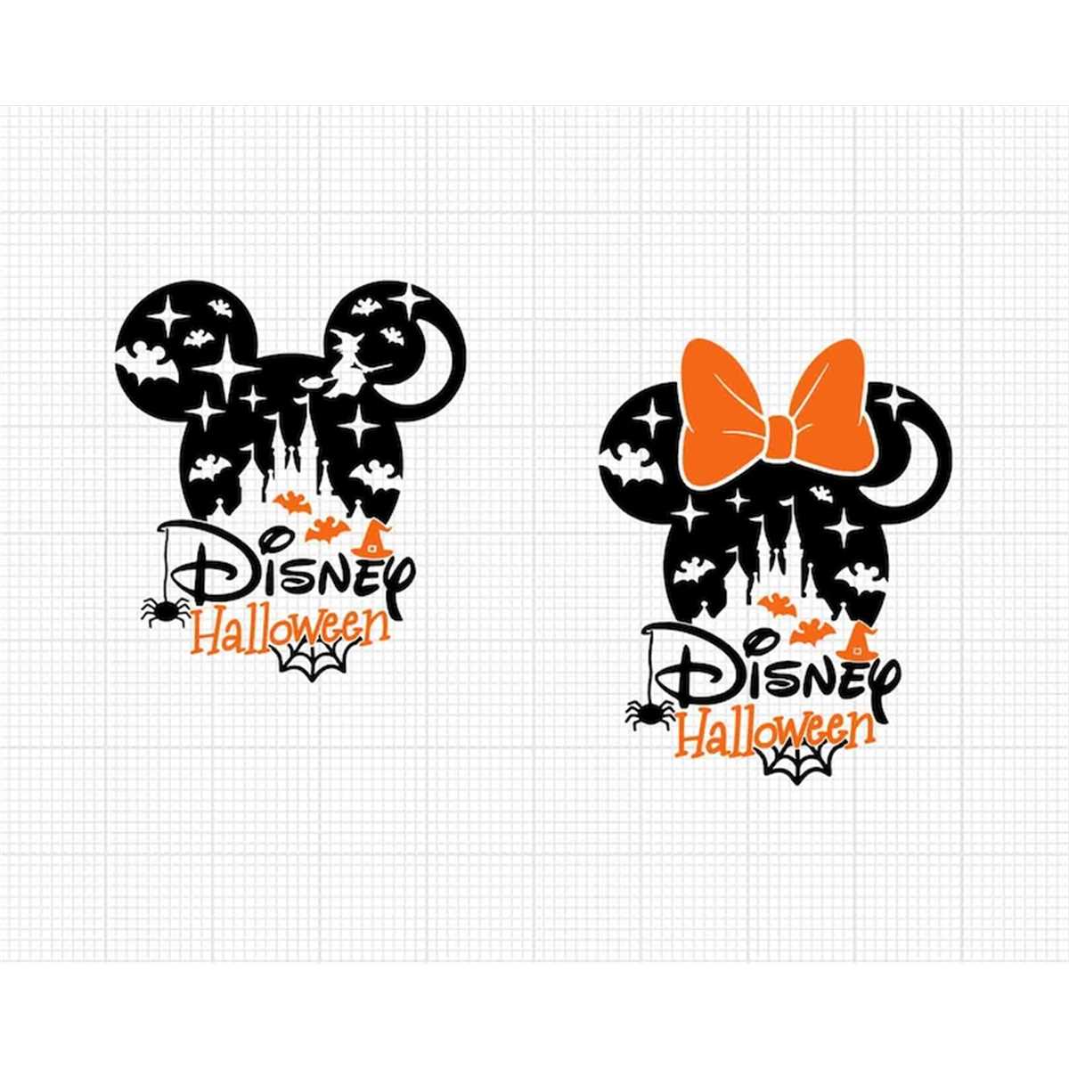 Halloween, Mickey Minnie Head, Castle, Bat, Spider, Svg and | Inspire ...