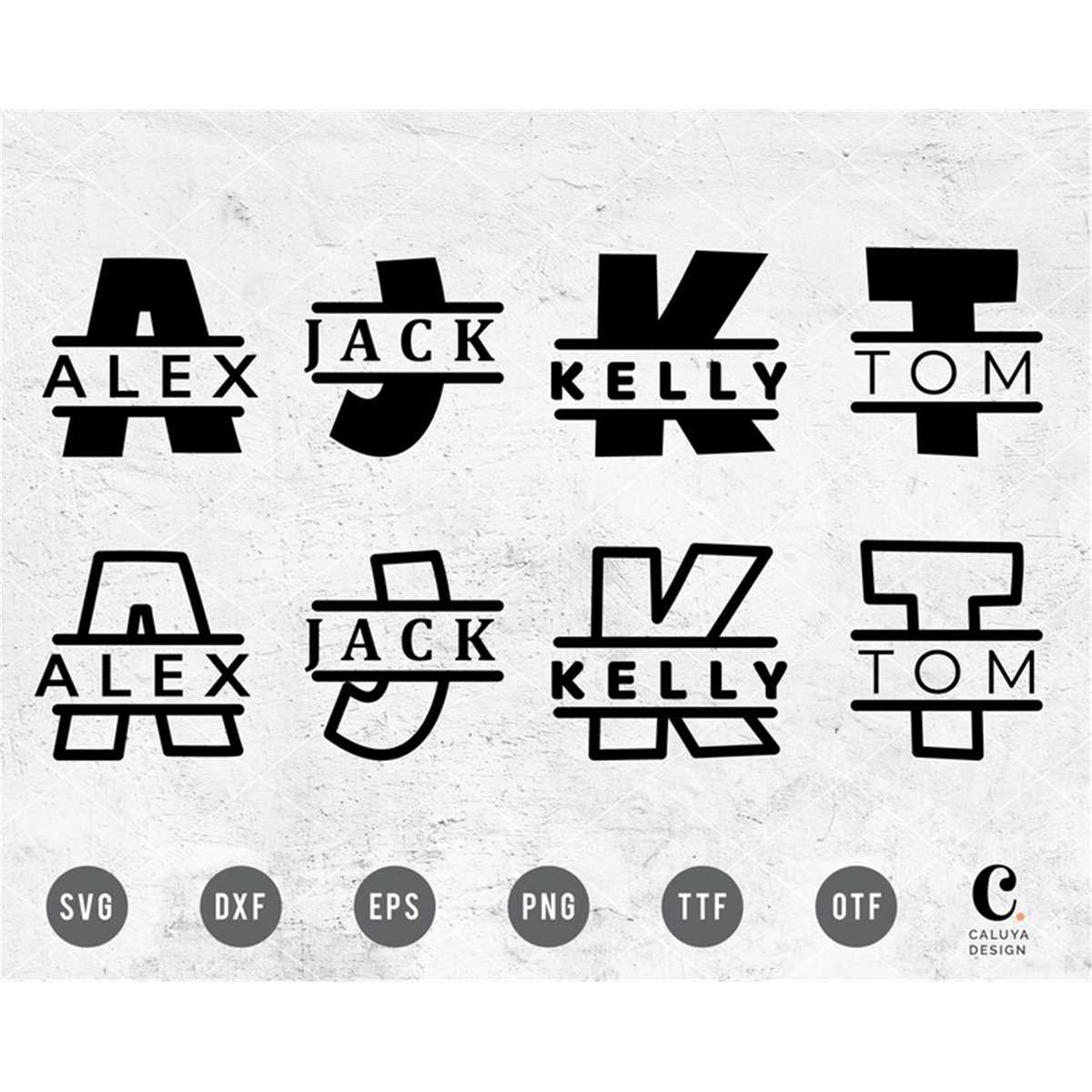 Bold Split Monogram SVG | Monogram Font svg | Back To School - Inspire ...