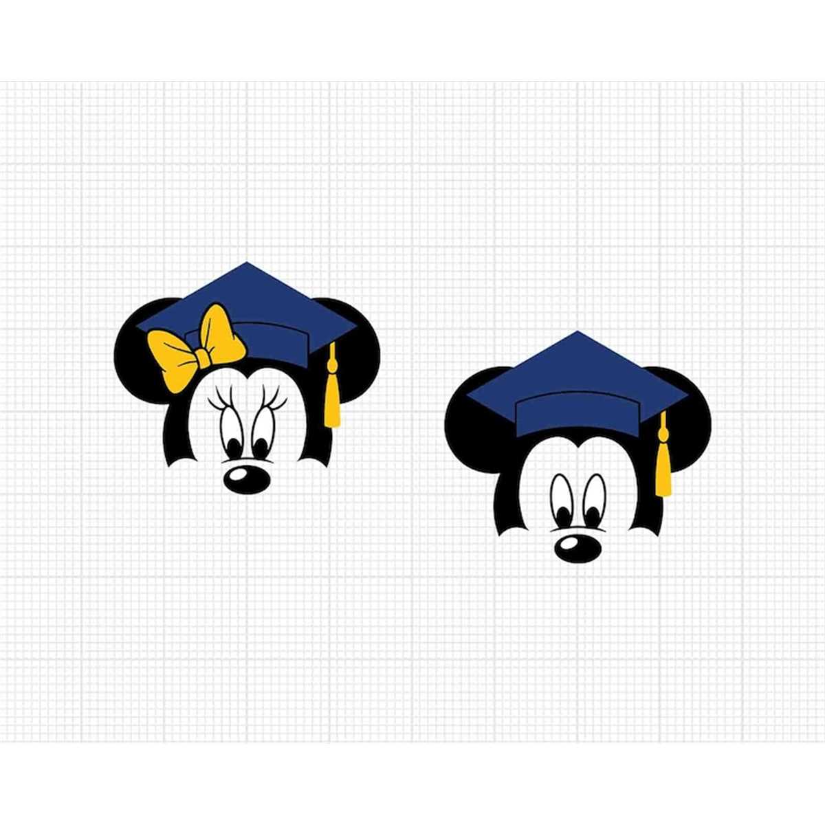 Graduation Cap, Mickey Minnie Mouse, Svg and Png Formats, Cu - Inspire ...
