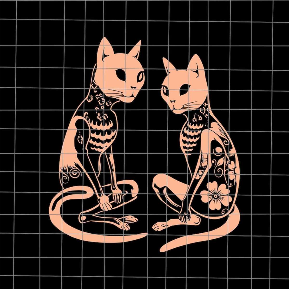 Halloween Skeleton Cat Svg, Cat halloween svg, Skeleton Blac | Inspire ...