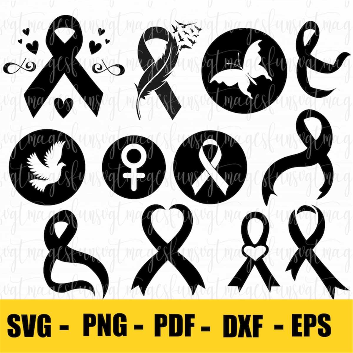 Awareness Ribbon Svg Breast Cancer Svg Cancer Ribbon Svg Inspire