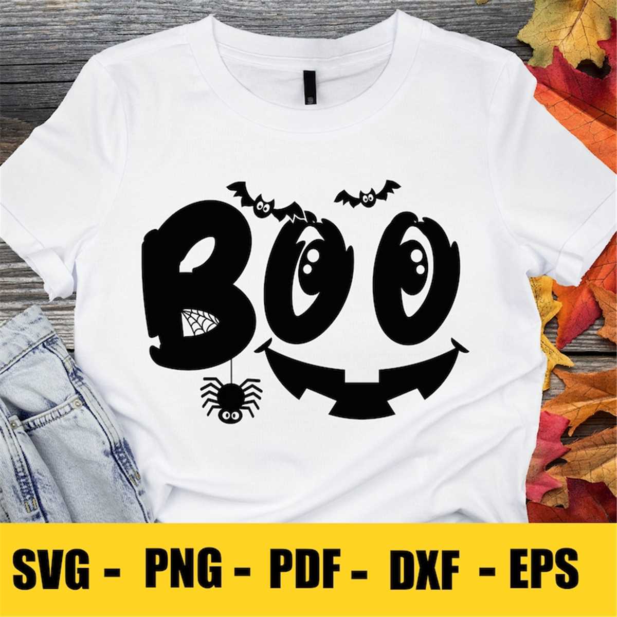 Kids Halloween SVG, Boo SVG, Pumpkin Face SVG, Funny Hallowe | Inspire ...