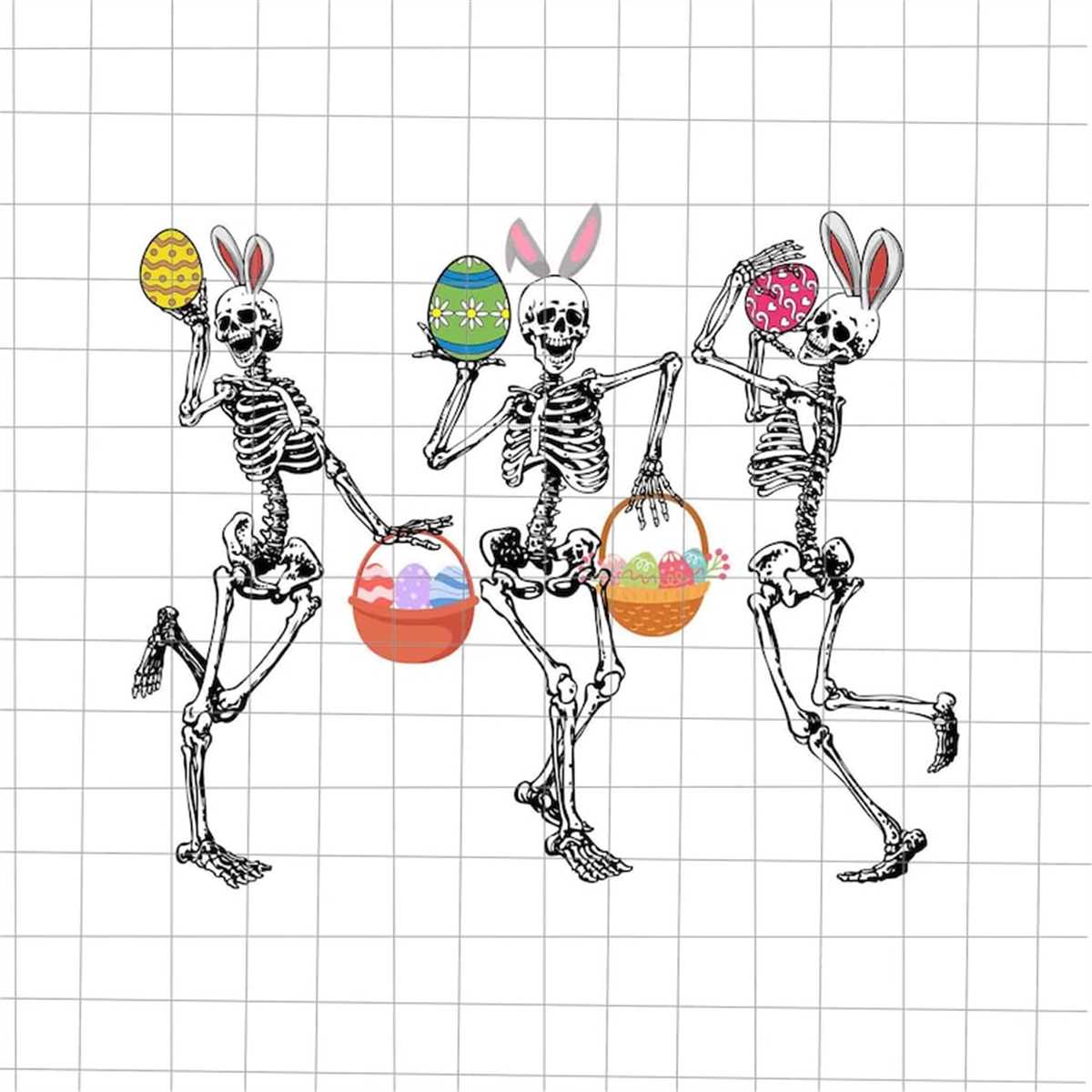 Dancing Skeleton Easter Svg, Bunny Skeleton Svg, Skeleton Ea | Inspire ...