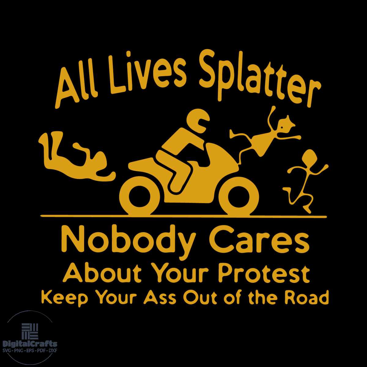 All Lives Splatter Nobody Cares About Your Protest Svg, Tren | Inspire ...