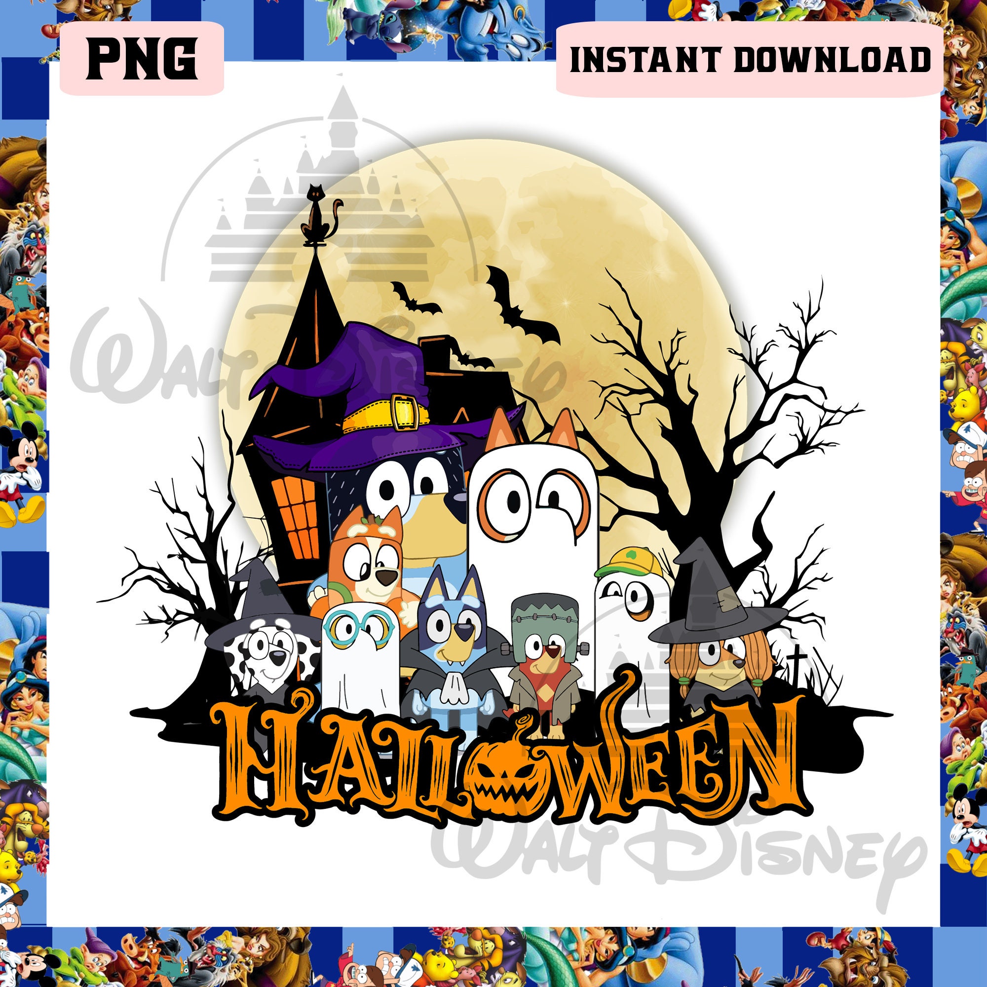 Bluey Halloween Png, Bluey And Friends Halloween Png, Spooky | Inspire ...
