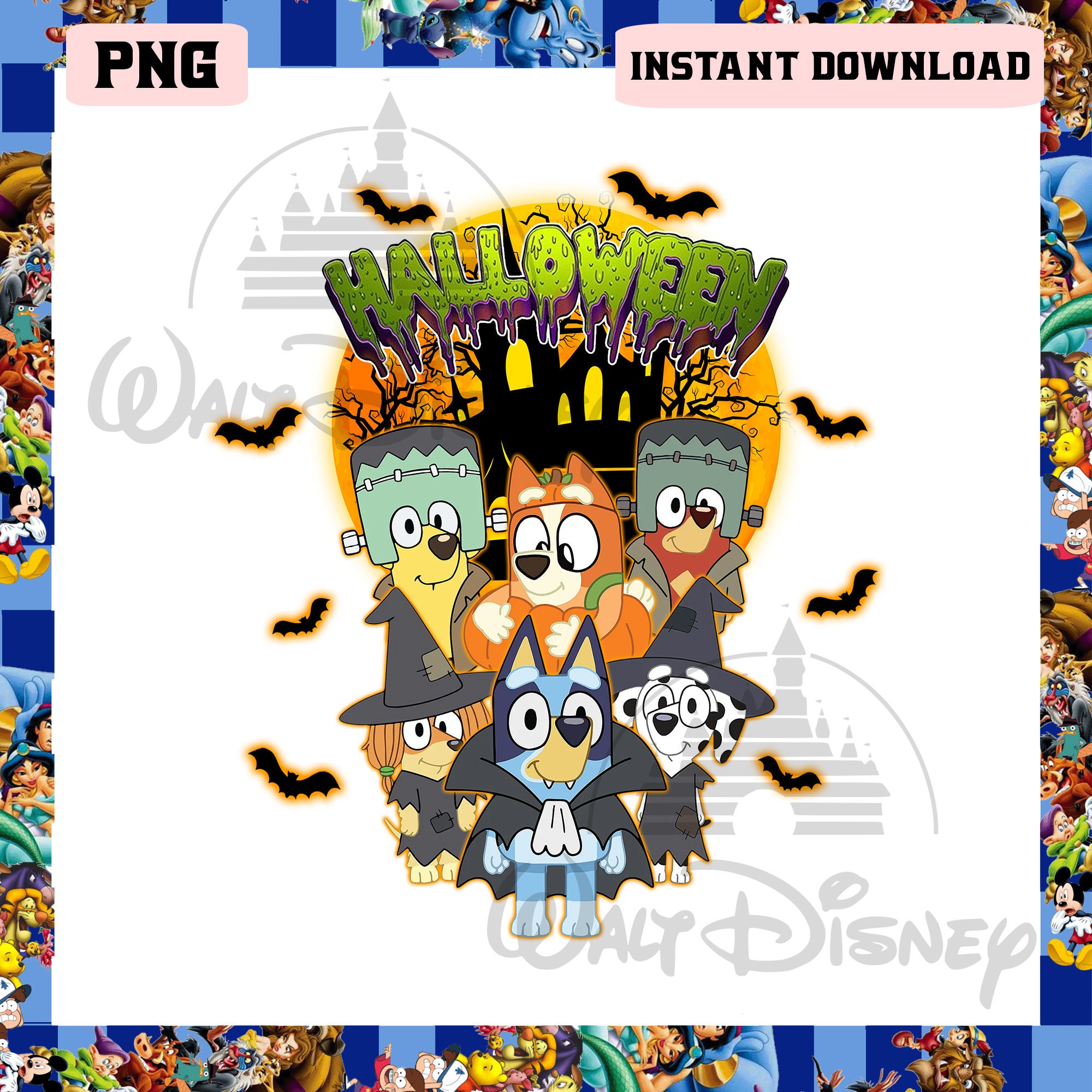 Bluey Halloween Png, Bluey And Friends Halloween Png, Spooky - Inspire ...