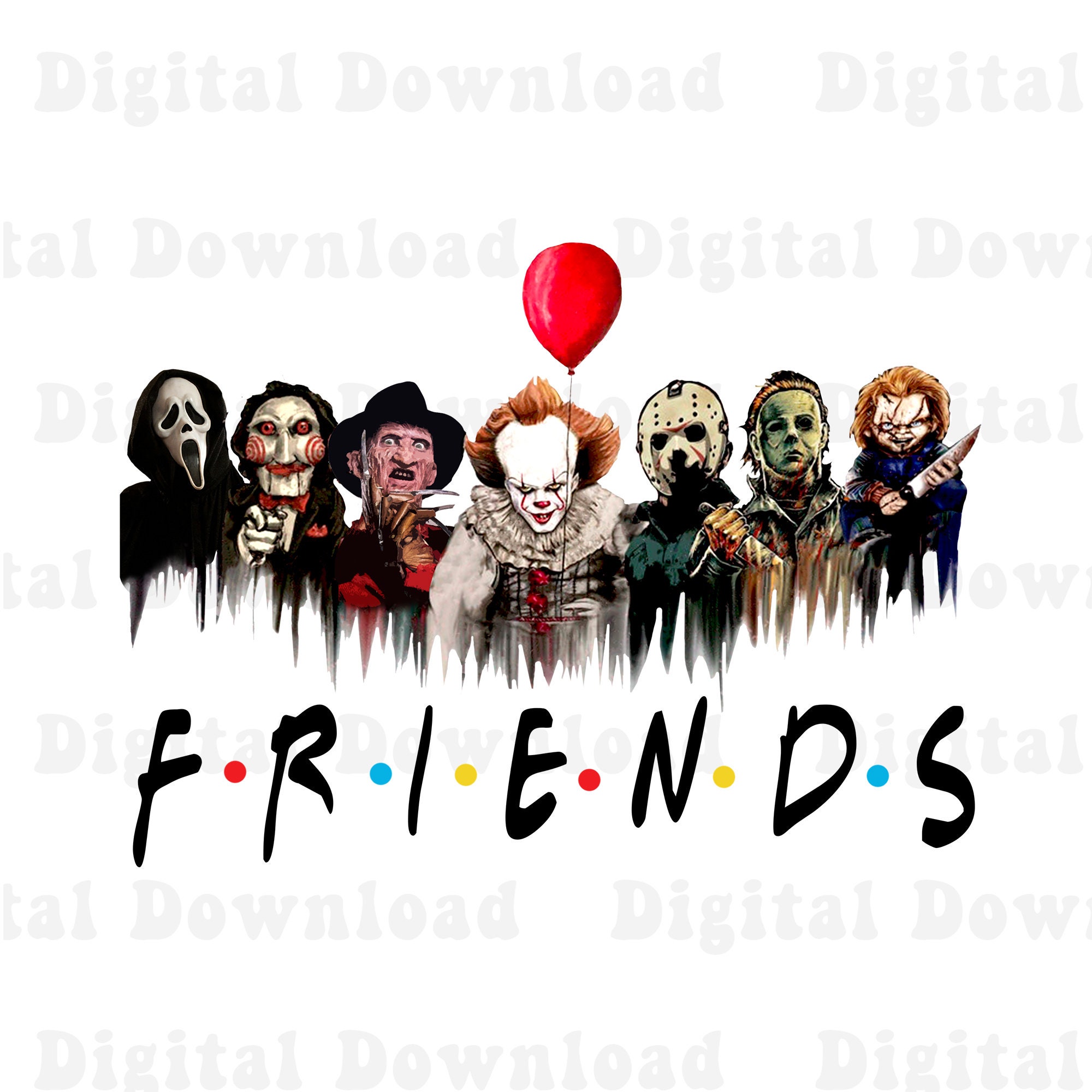 Friends Horror Characters Png, Happy Halloween Gift Png, Hor - Inspire ...
