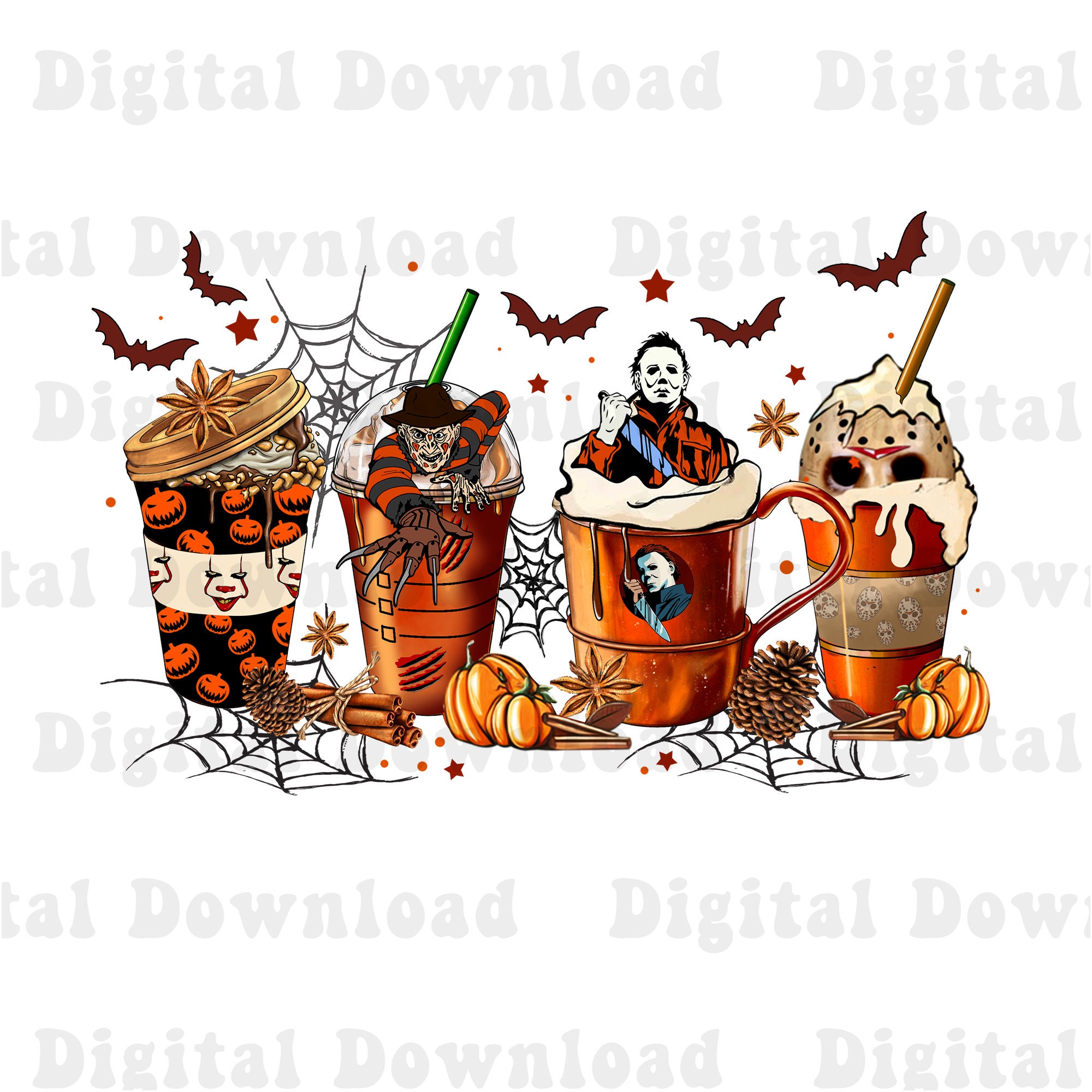 Halloween Horror Coffee Png, Coffee Lover Png, Halloween Pum | Inspire ...
