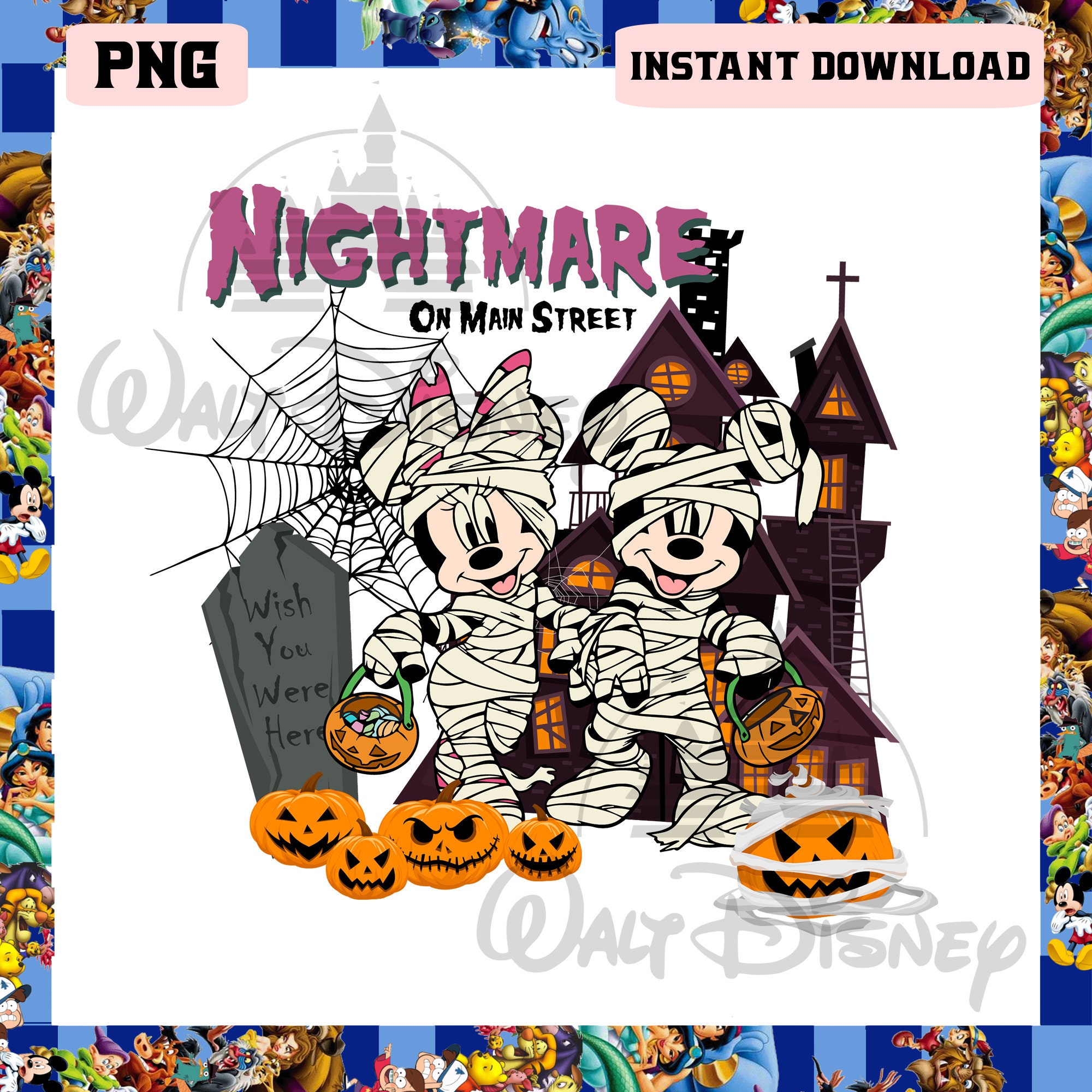 Nightmare On Main Street Mickey & Minnie Png, Mickey And Min | Inspire ...