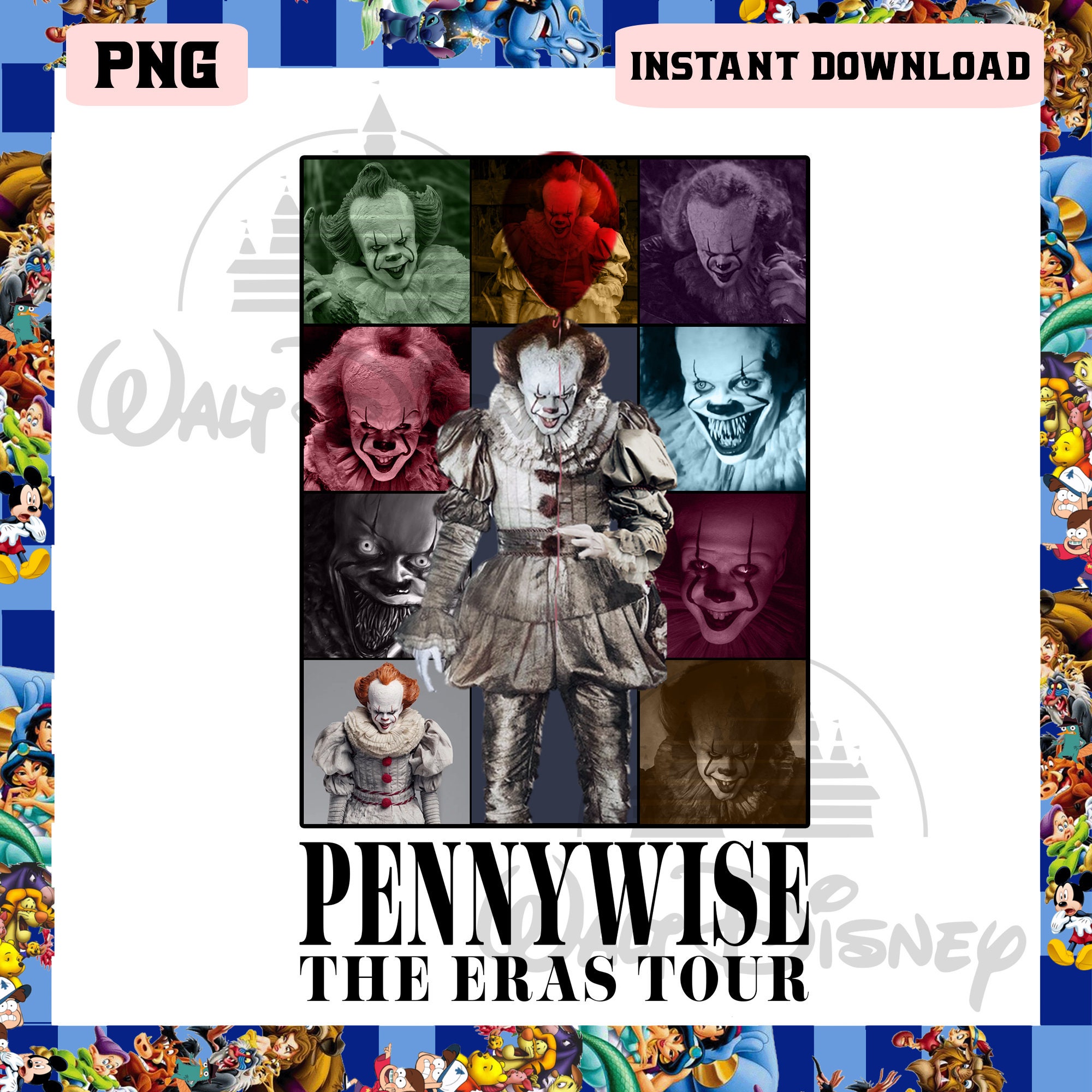 Pennywise Eras Tour Png, Horror Character Png, Halloween Mov | Inspire ...