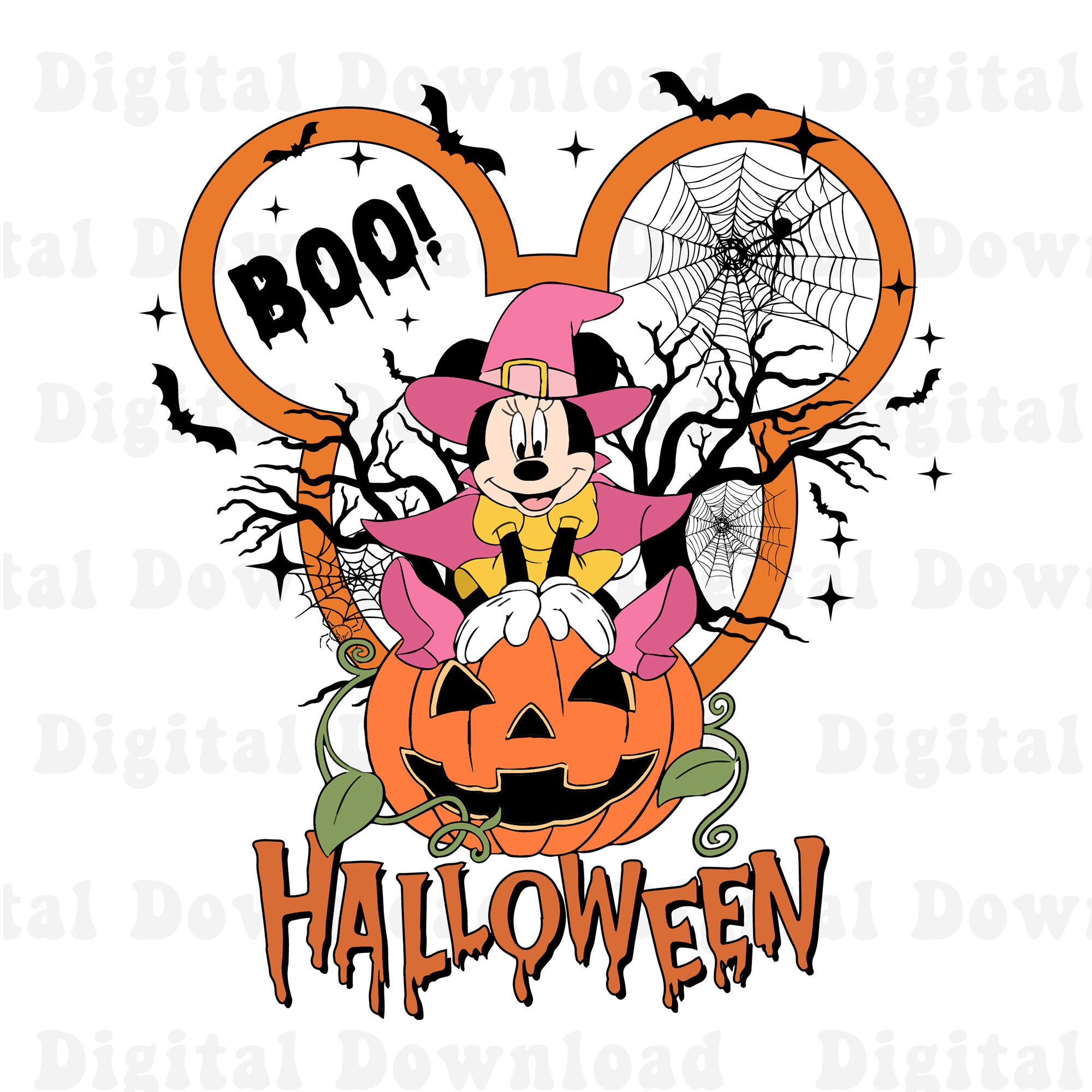 Minnie Pumpkin Halloween Png, Cute Spooky Mouse Png, Spooky | Inspire ...
