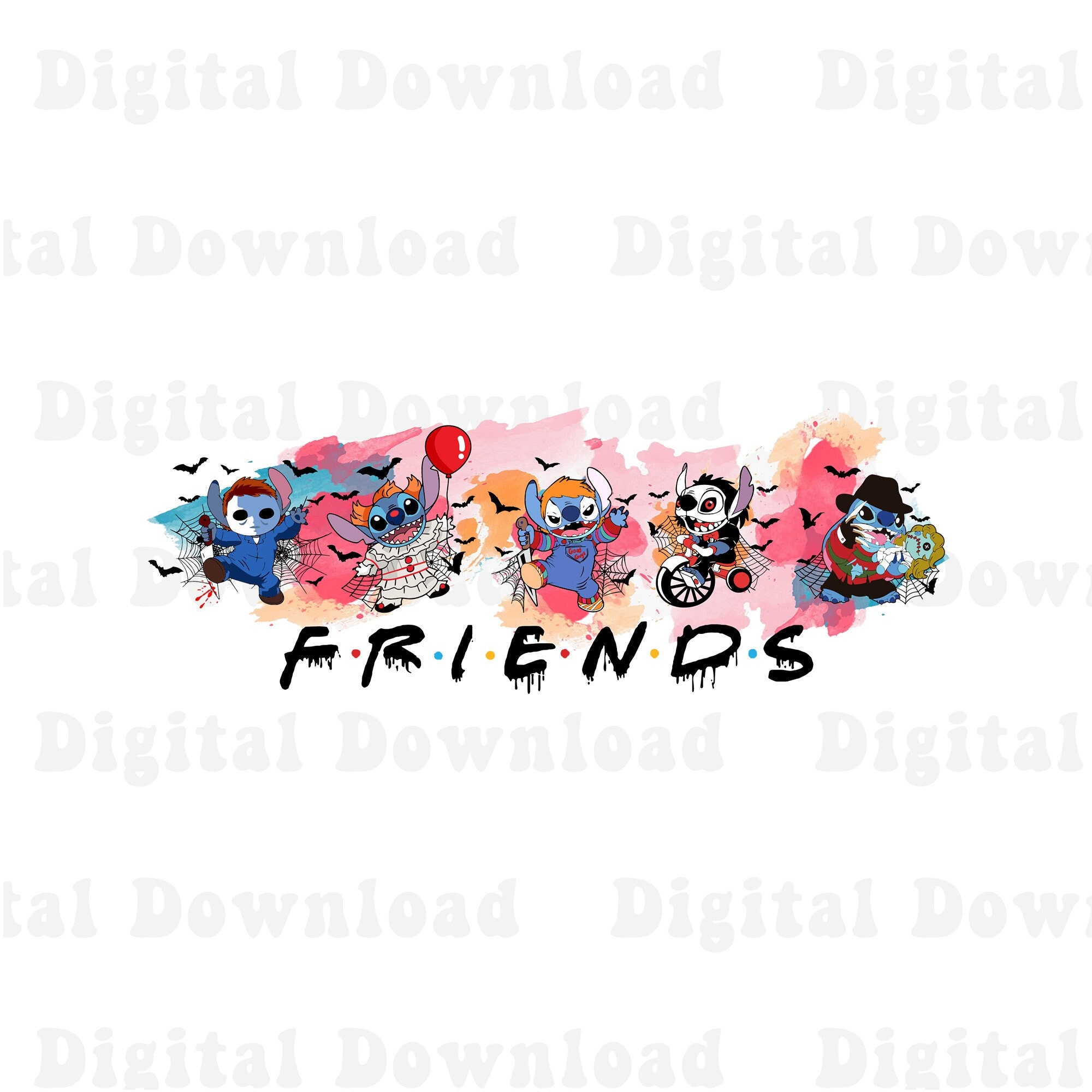 Stitch Halloween Character Horror Png, Stitch Friends Hallow - Inspire ...