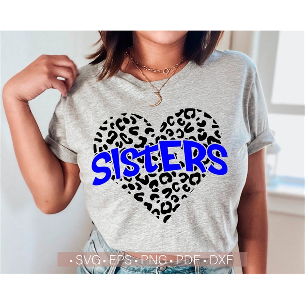 Sisters Heart Svg, Leopard Heart Svg, Sisters with Heart Svg | Inspire ...
