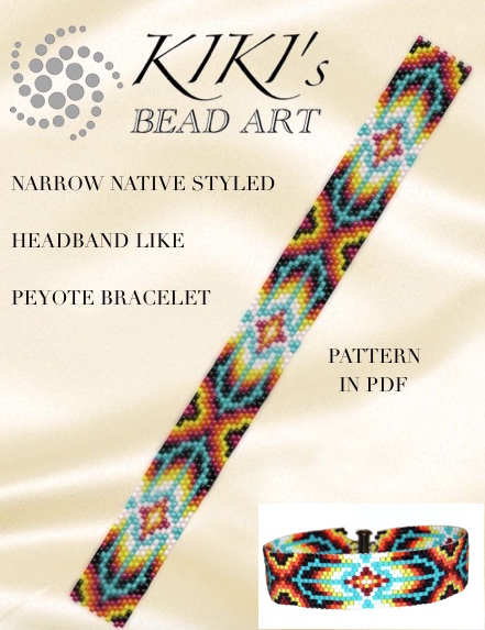 Peyote pattern, peyote bracelet Native styled narrow ethnic | Inspire ...