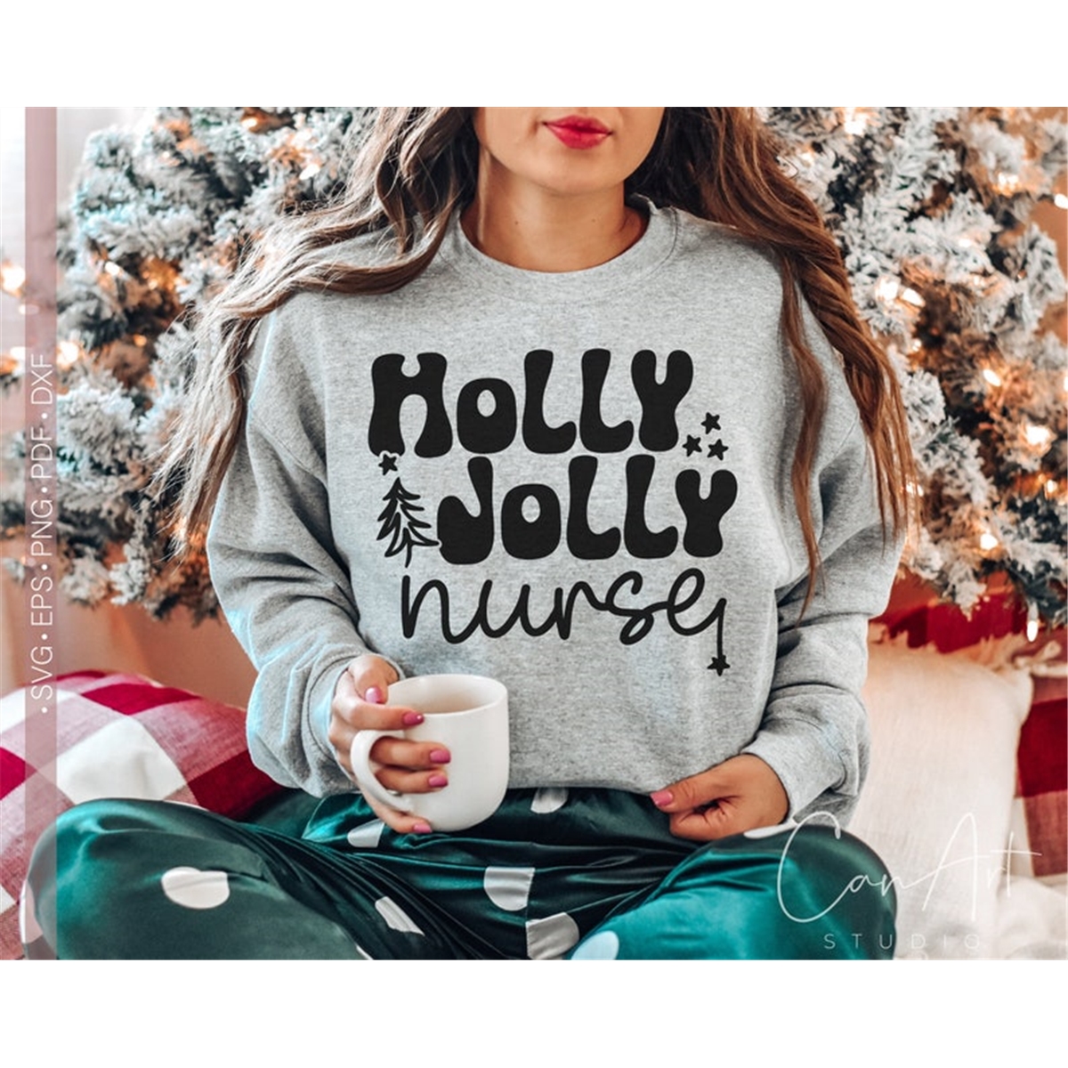 Holly Jolly Nurse Svg, Christmas Nurse Svg Png, Christmas Sh | Inspire ...