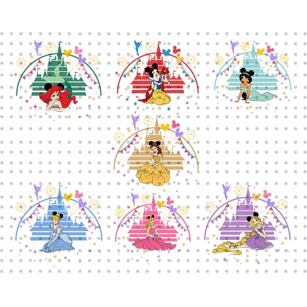 Bundle Princesses Svg, Family Vacation Svg, Princess Svg, Ma | Inspire ...