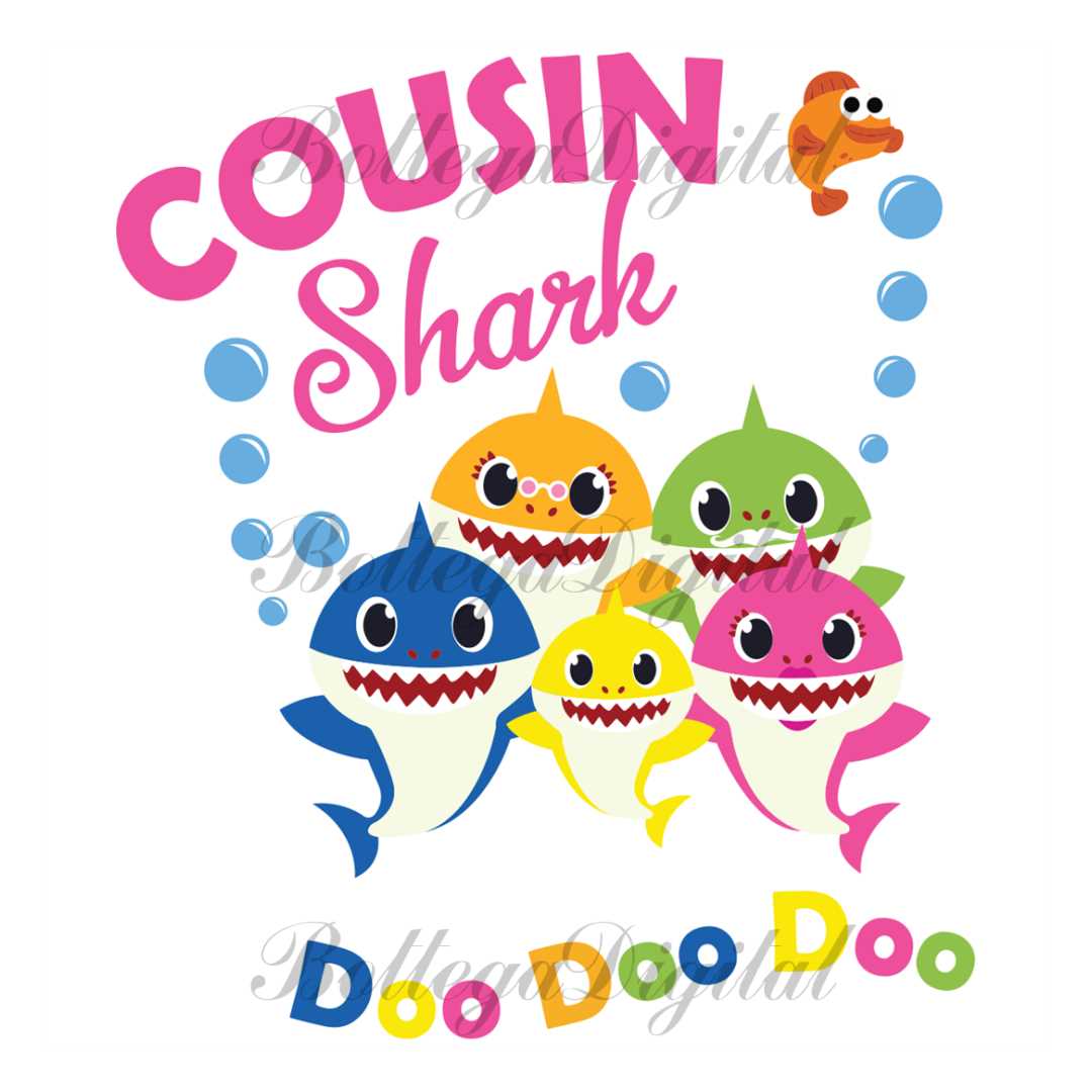 Cousin Shark Doo Doo Doo Svg, Family Svg, Cousin Shark Svg, | Inspire ...