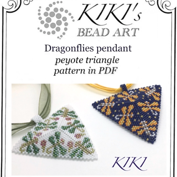 Peyote pattern peyote triangle pattern Dragonflies peyote pe | Inspire ...