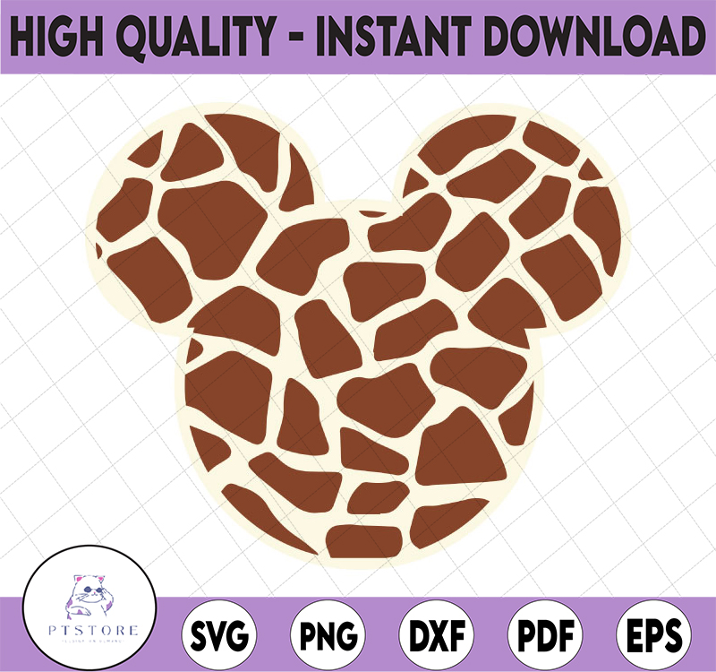 Mickey Giraffe SVG, Giraffe Mickey and Minnie Head SVG, dxf, - Inspire ...