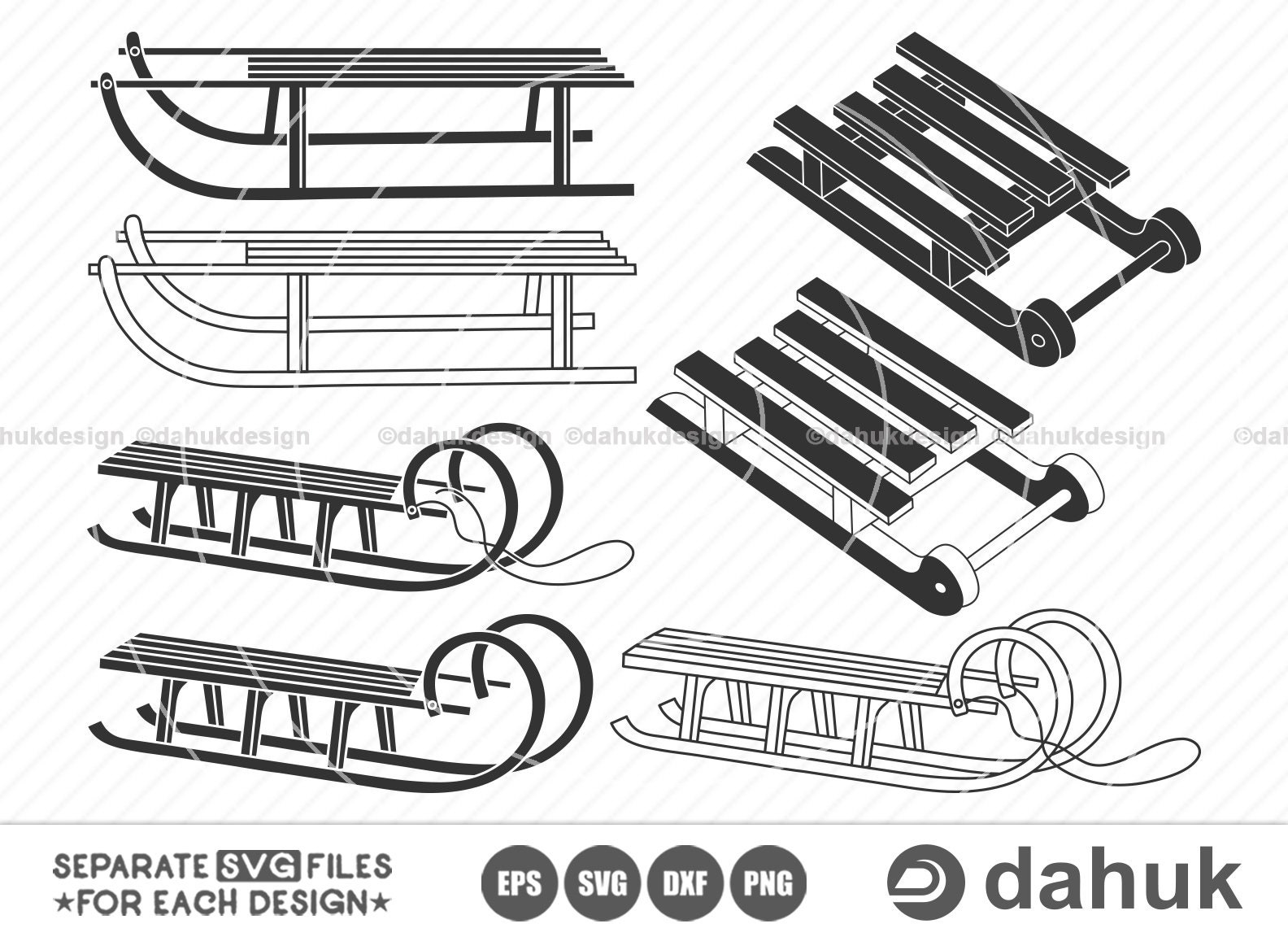 wooden sled svg - Inspire Uplift