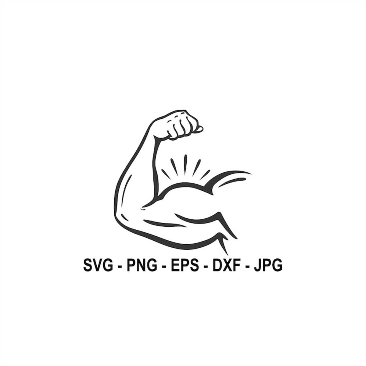 Biceps Muscle svg,Instant Download,SVG, PNG, EPS, dxf, jpg d | Inspire ...