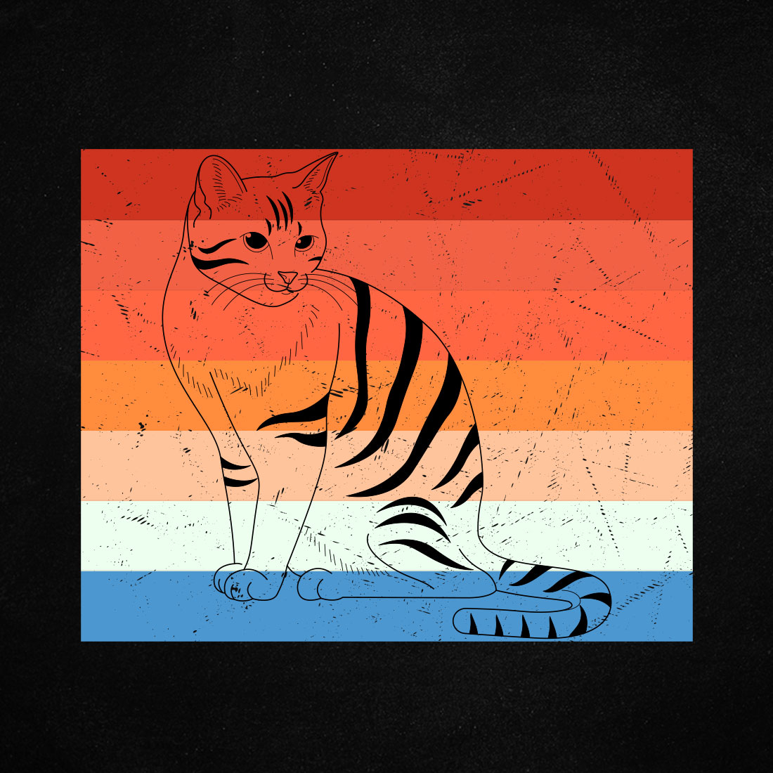 Vintage Retro Funny Cat Svg Cutting Printable File - Inspire Uplift