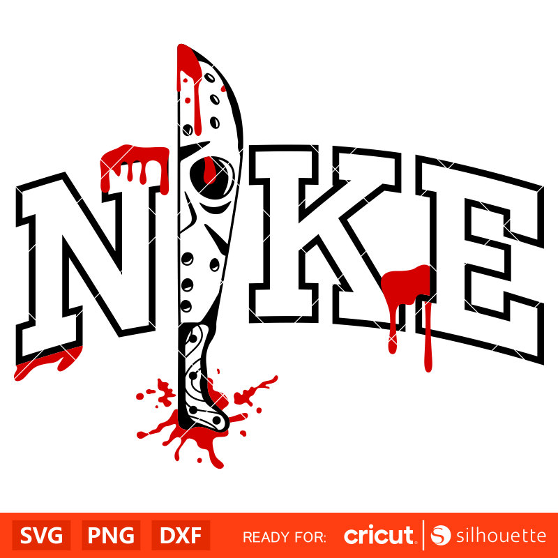 Nike Jason Knife Svg, Dripping Blood Svg, Horror Movie Svg, - Inspire ...