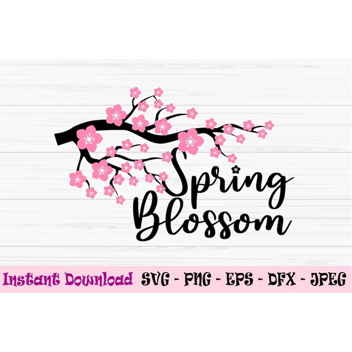 Spring blossom svg, cherry blossom svg, spring sign svg, spr - Inspire ...