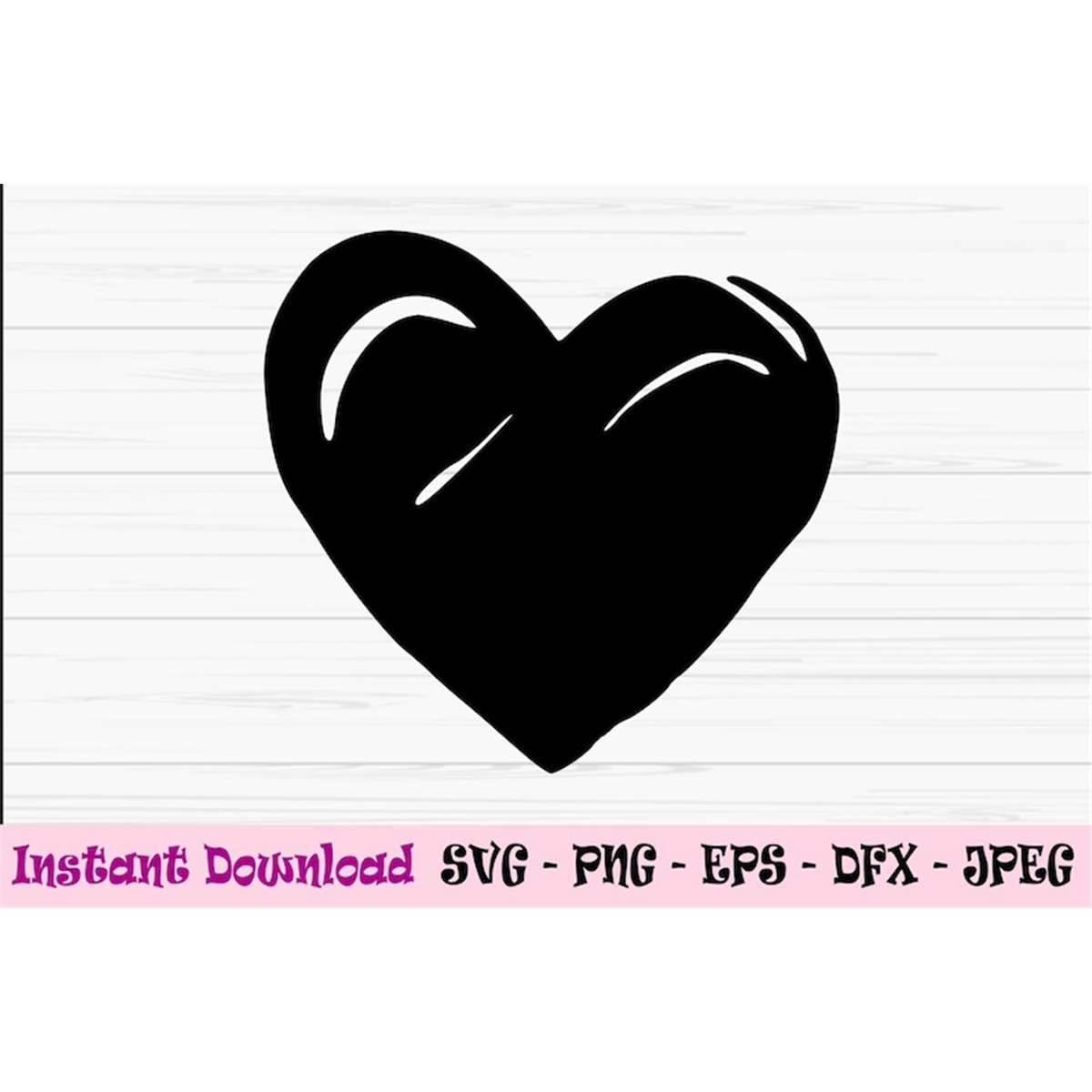 Heart SVG, Simple Heart SVG, Valentine svg, Dxf, Png, Eps, J | Inspire ...