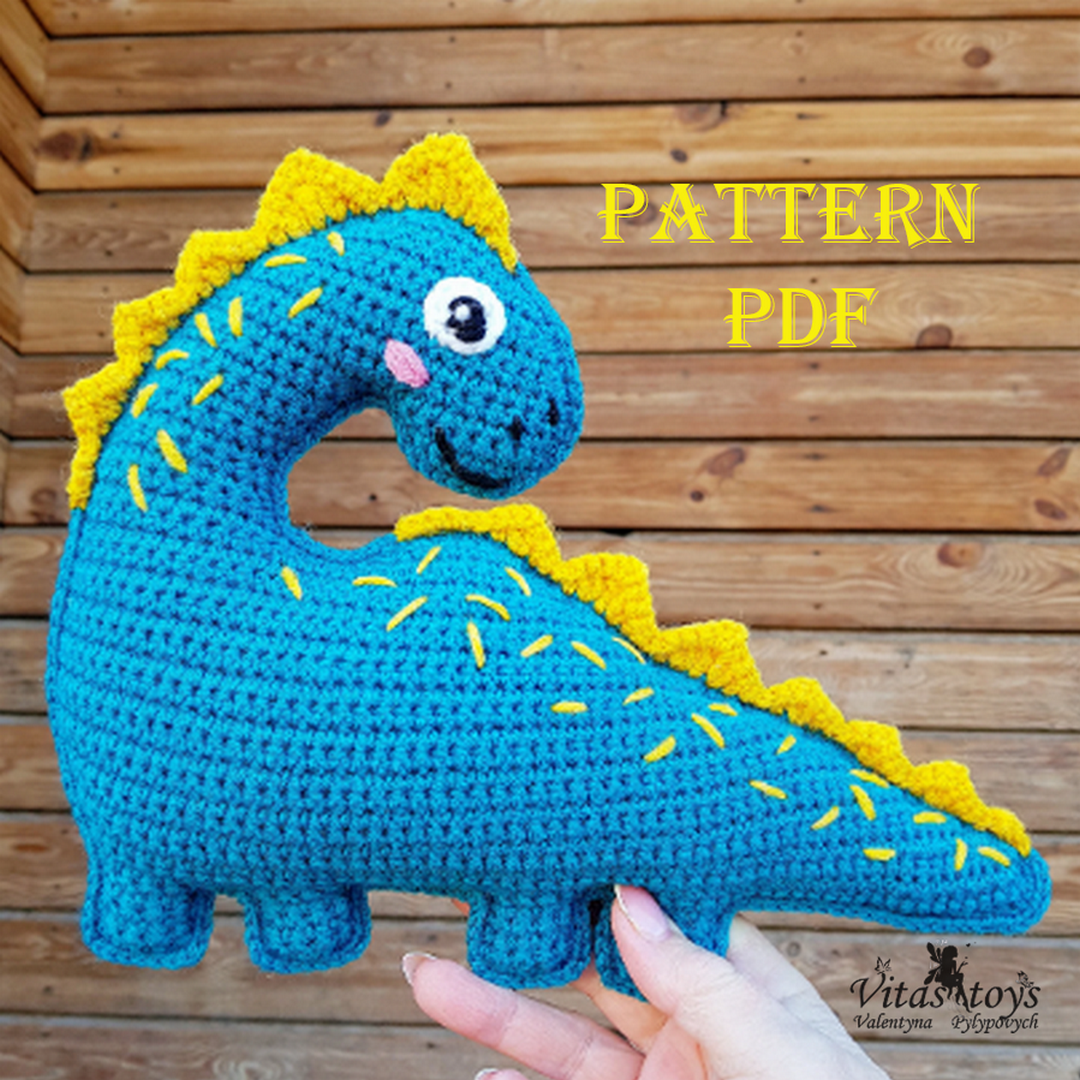 Toy Cute Dino Crochet amigurumi rag doll pattern | Inspire Uplift