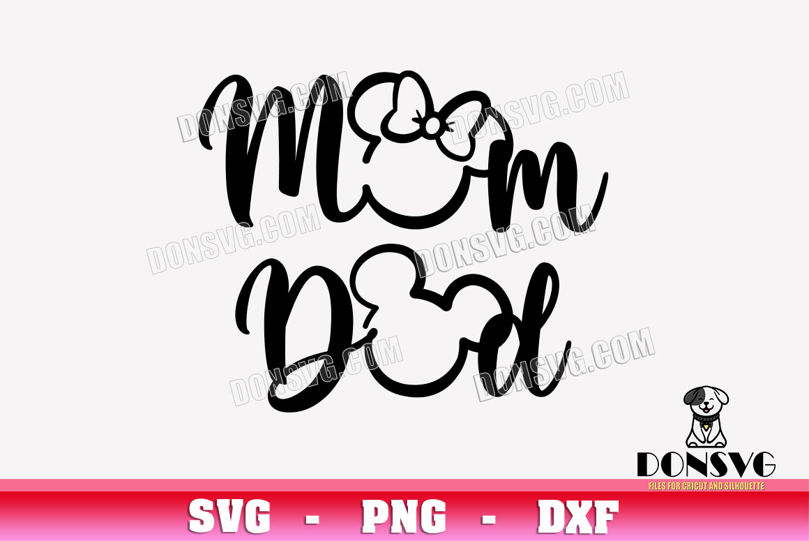 Mom Dad Disney Mickey Head svg files for Cricut Silhouette M - Inspire ...