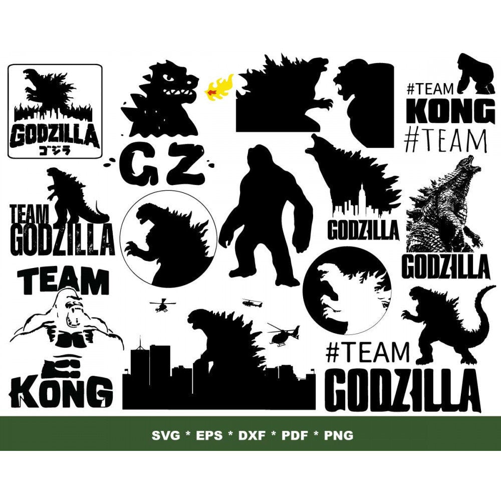 GODZLLA TEAM Svg, Godzilla Svg, Kong Svg, King File Svg, Kin | Inspire ...