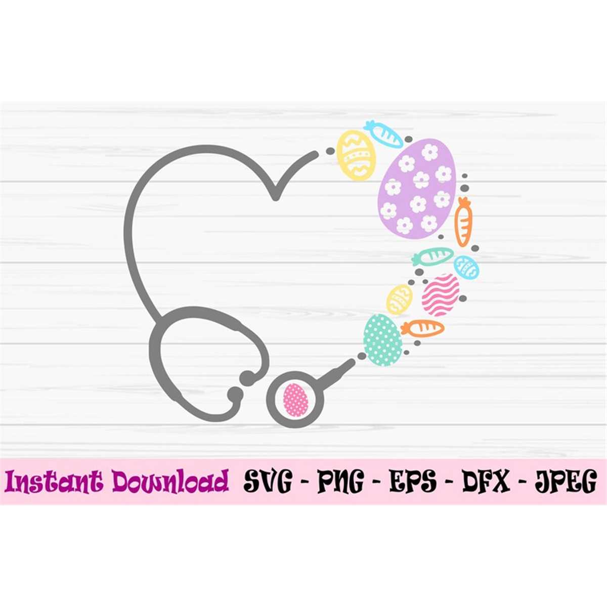 heart stethoscope svg, spring easter stethoscope svg, nurse | Inspire ...