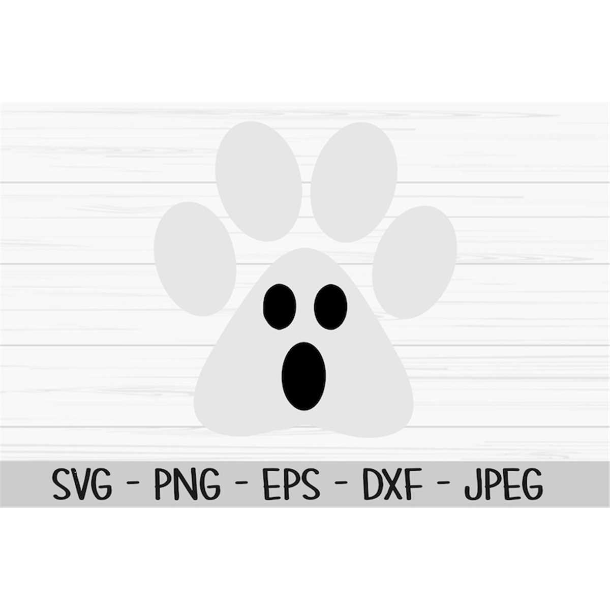 ghost paw print svg, halloween svg, dog svg, dog bandana svg | Inspire ...