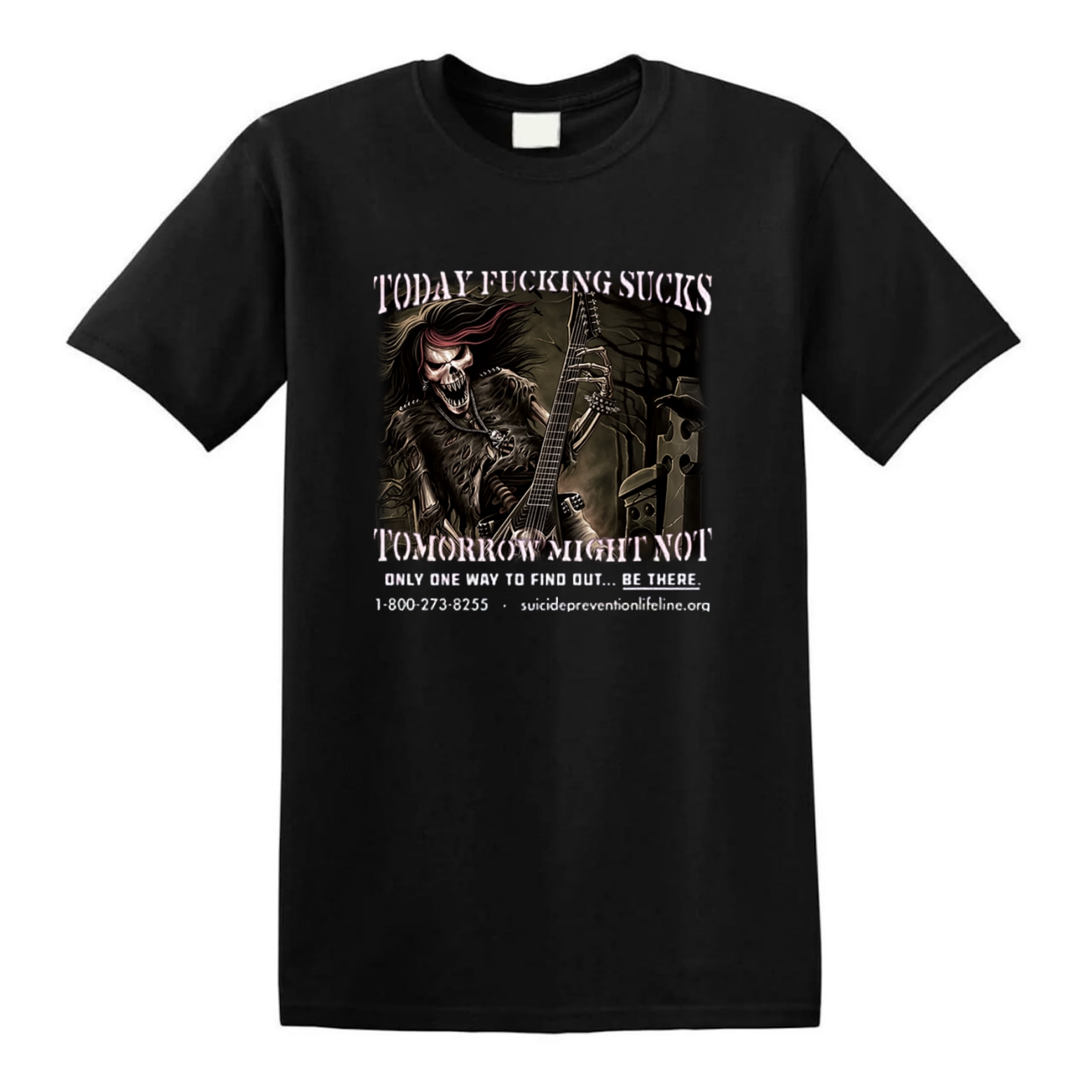 Hard Skeleton Funny Meme T-Shirt Suicide Prevention Tee | Inspire Uplift