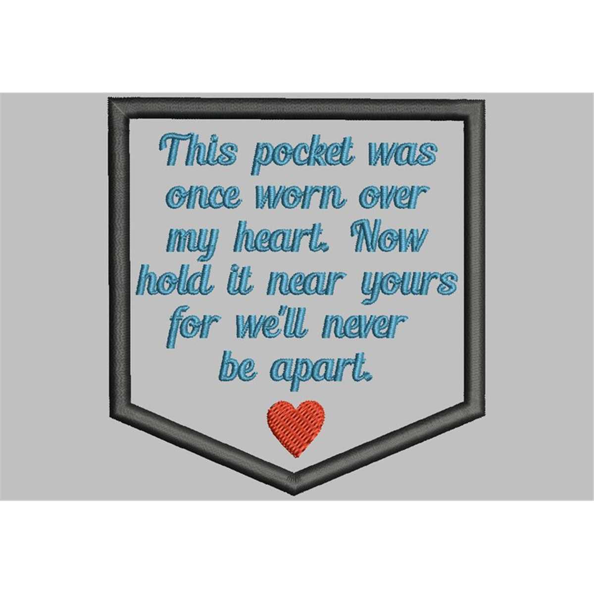 This Pocket Worn Over My Heart-Small-Pocket Memory Patch App - Inspire ...