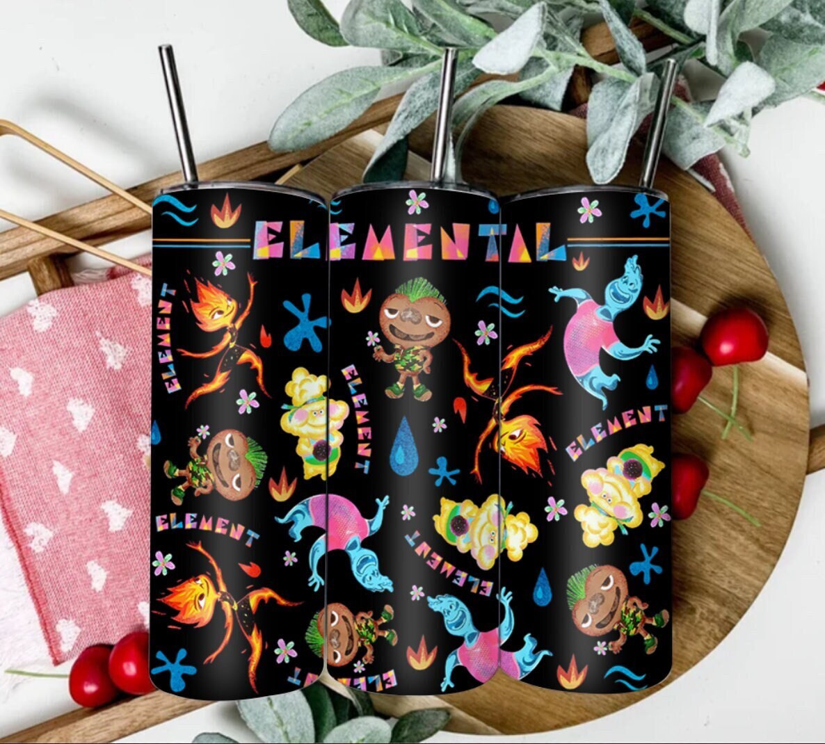 Disney Pixar Elemental 2023 Tumbler, Ember Wade Clod Grale T - Inspire ...