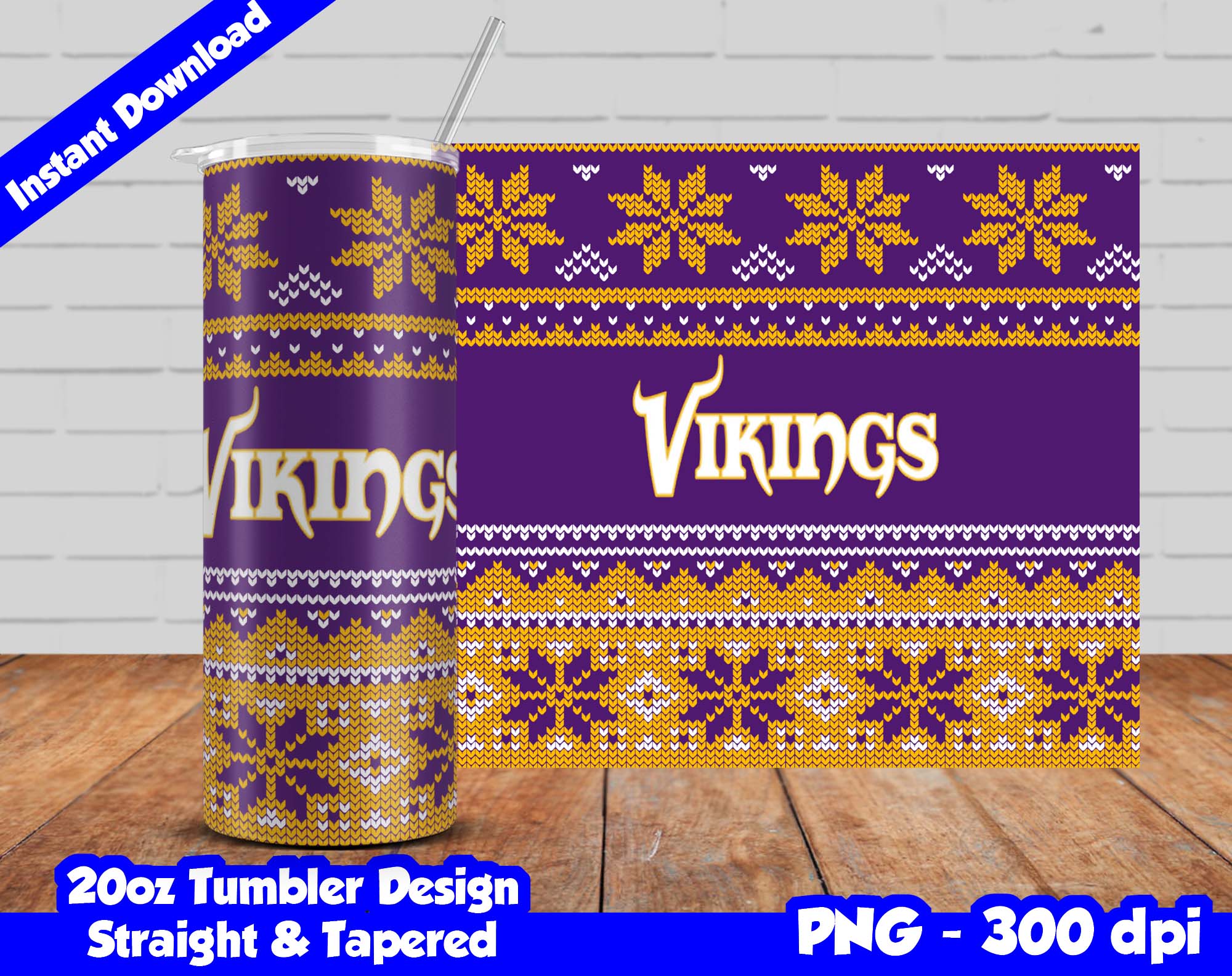 Vikings Tumbler Design PNG, 20oz Skinny Tumbler Sublimation | Inspire ...