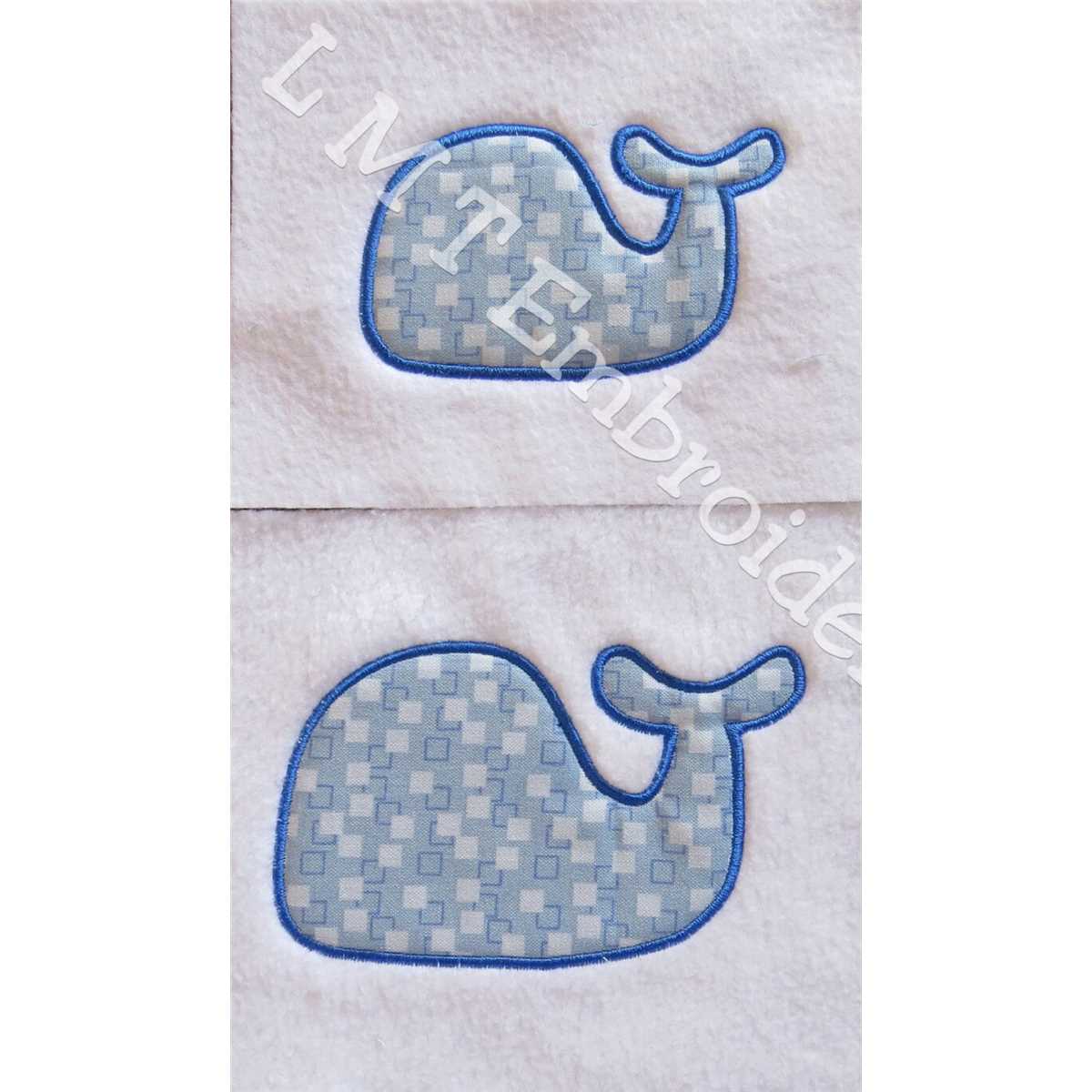 Whale Applique Embroidery Designs - 2 Sizes | Inspire Uplift