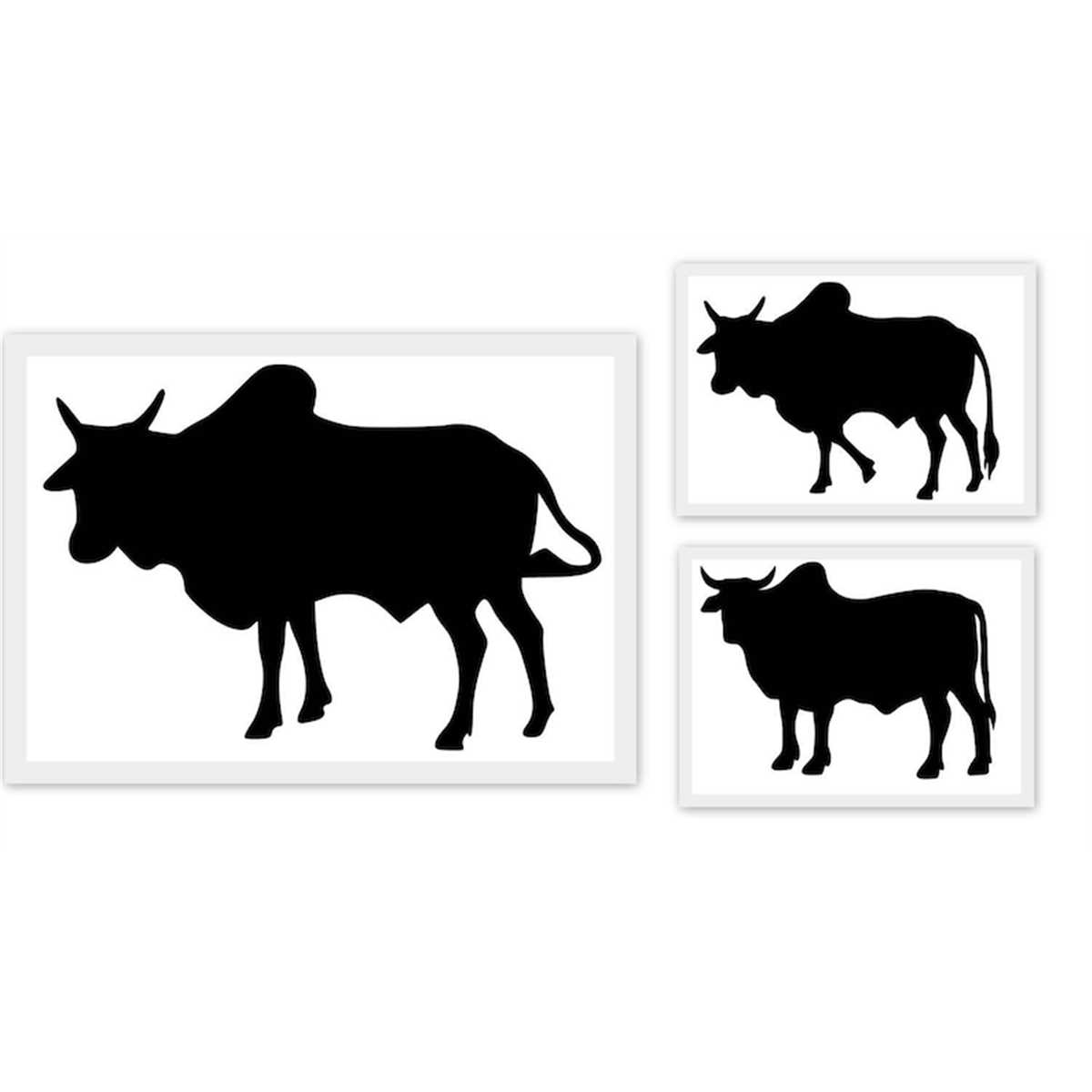Brahman Bulls- SVG PDF PNG Jpg Eps Dxf File - Welcome Sil - Inspire Uplift
