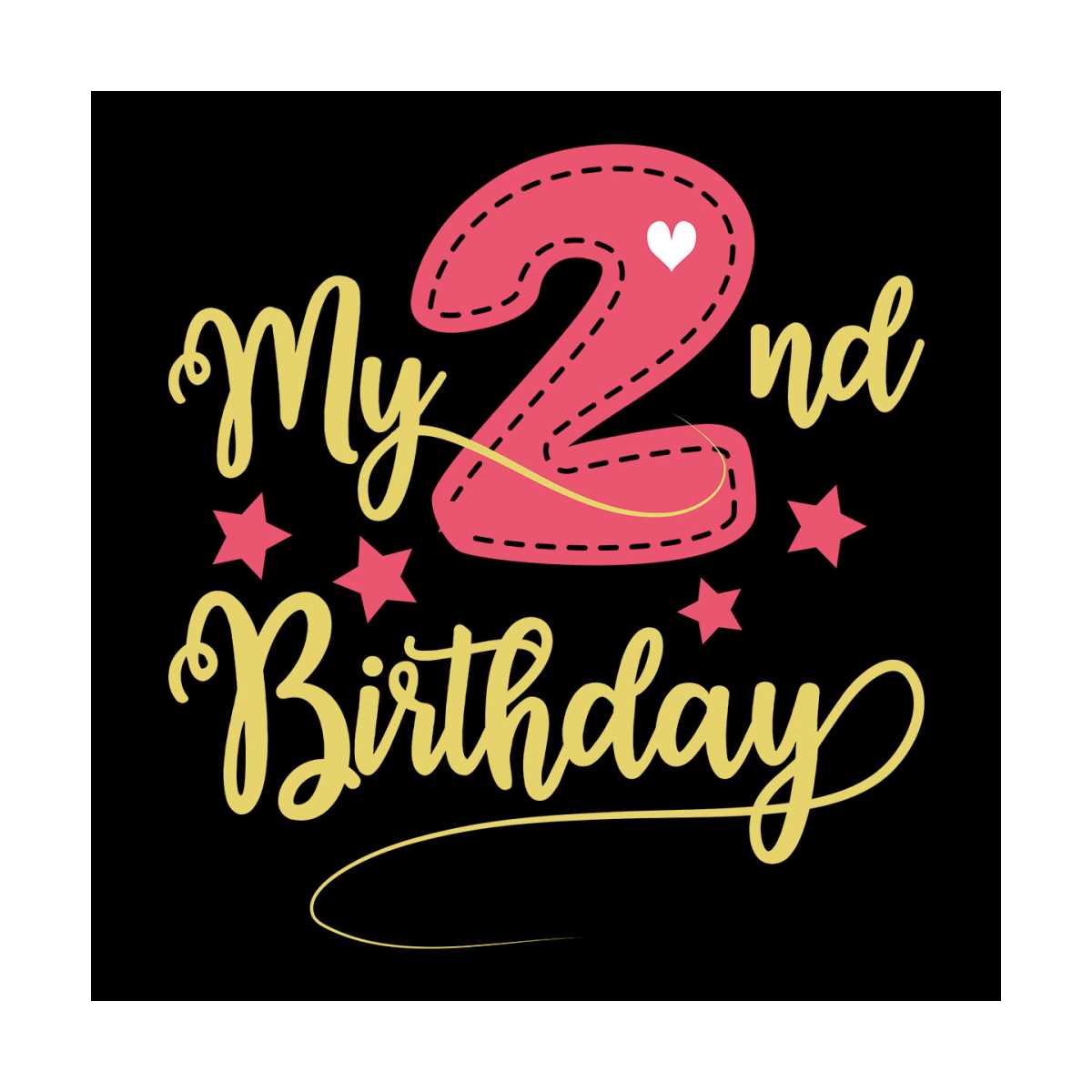 My 2nd birthday Svg, Birthday Svg, Happy birthday Svg | Inspire Uplift