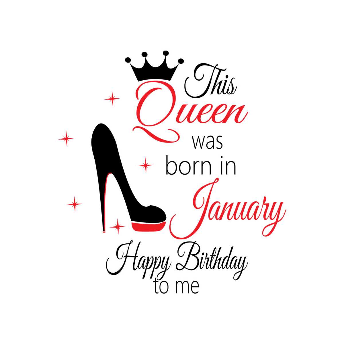 This queen was born in january happy birthday to me Svg, Bir | Inspire ...