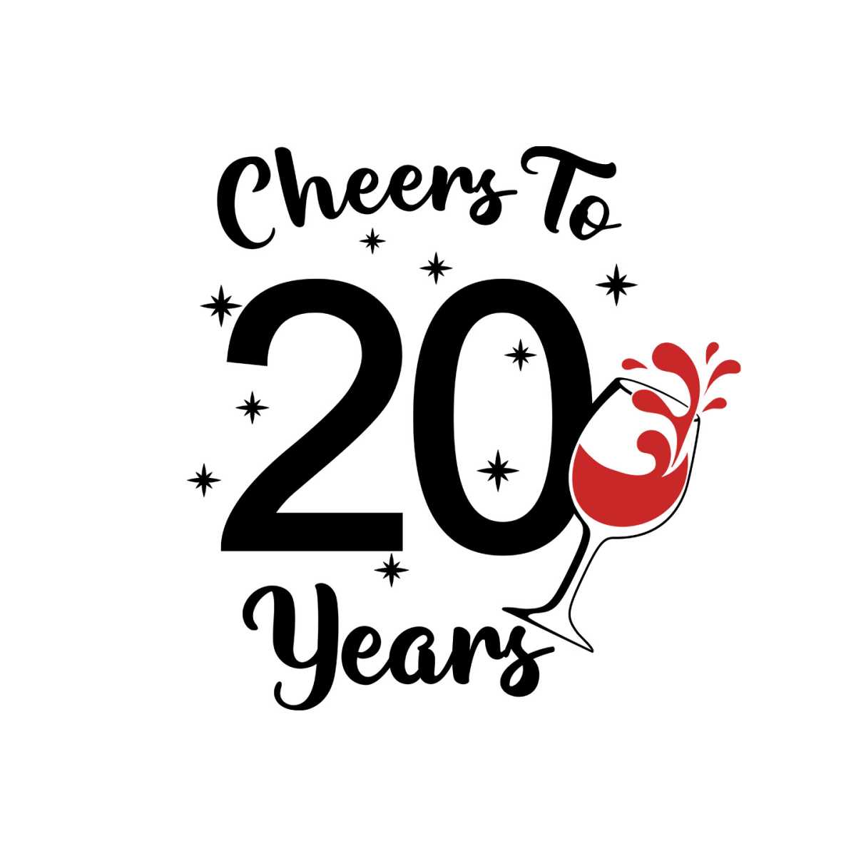 Cheers to 20 years Svg, Birthday Svg, Happy Birthday Svg | Inspire Uplift
