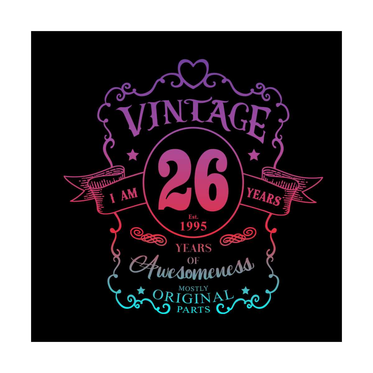 Vintage I am 26 years Svg, Birthday Svg, Happy Birthday Svg | Inspire ...