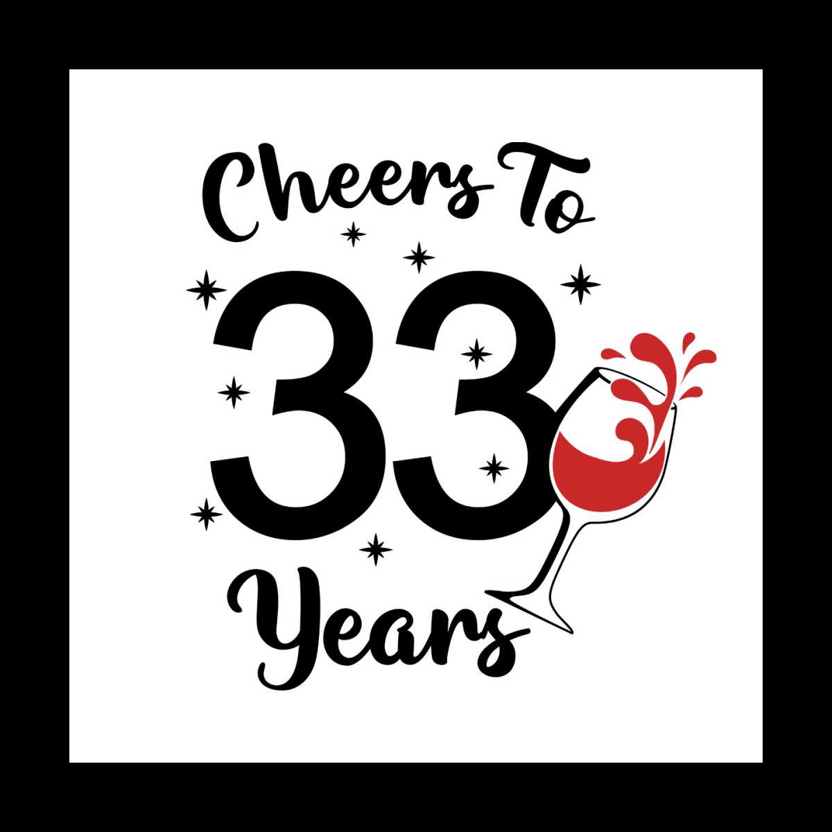 Cheers to 33 years Svg, Birthday Svg, Happy Birthday Svg | Inspire Uplift