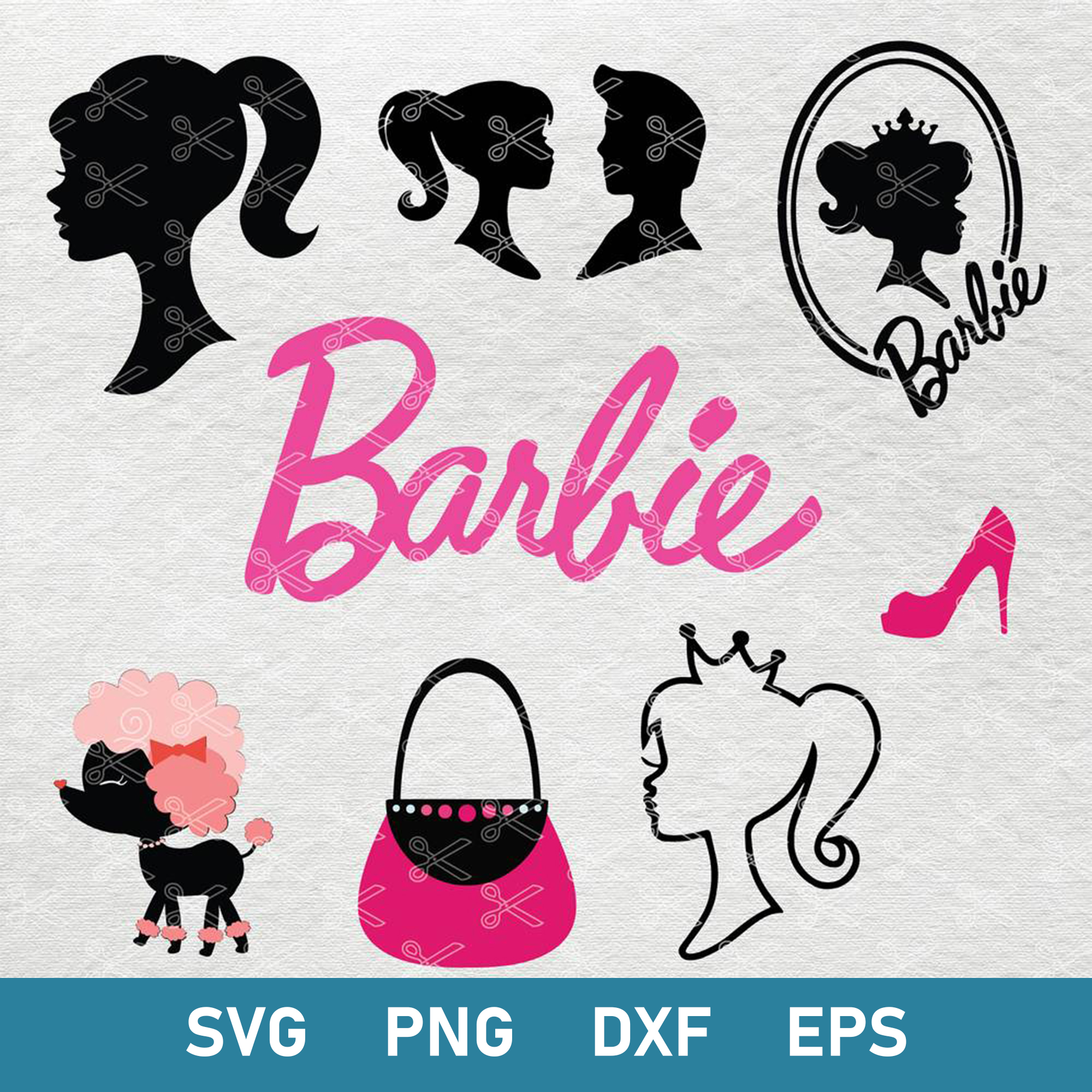 Barbie Bundle Svg, Barbie Svg, Barbie Dolls Svg, Png Dxf Eps | Inspire ...