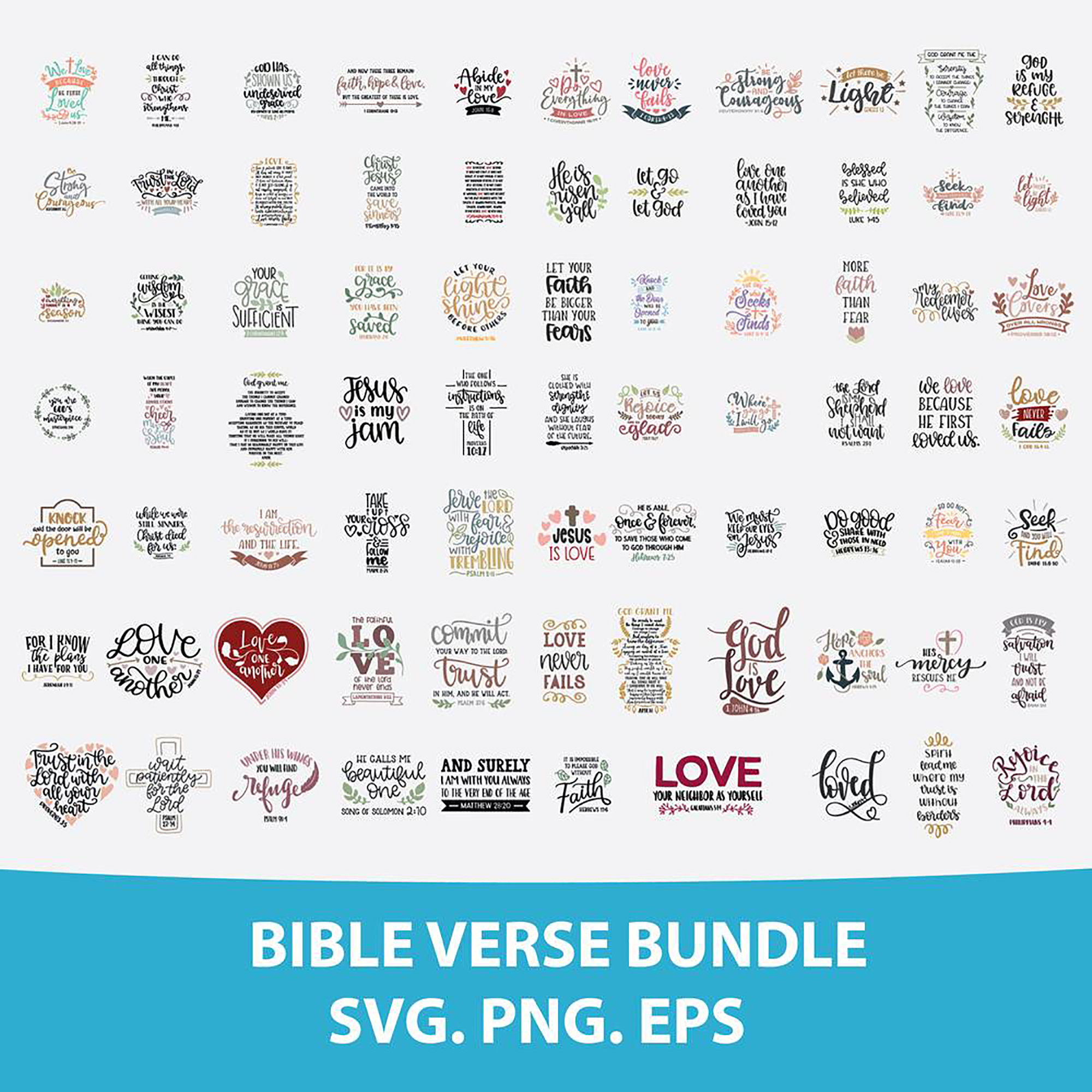 Bible Verse Bundle Svg, Bible Verse Svg, Christmas Quotes Sv | Inspire ...