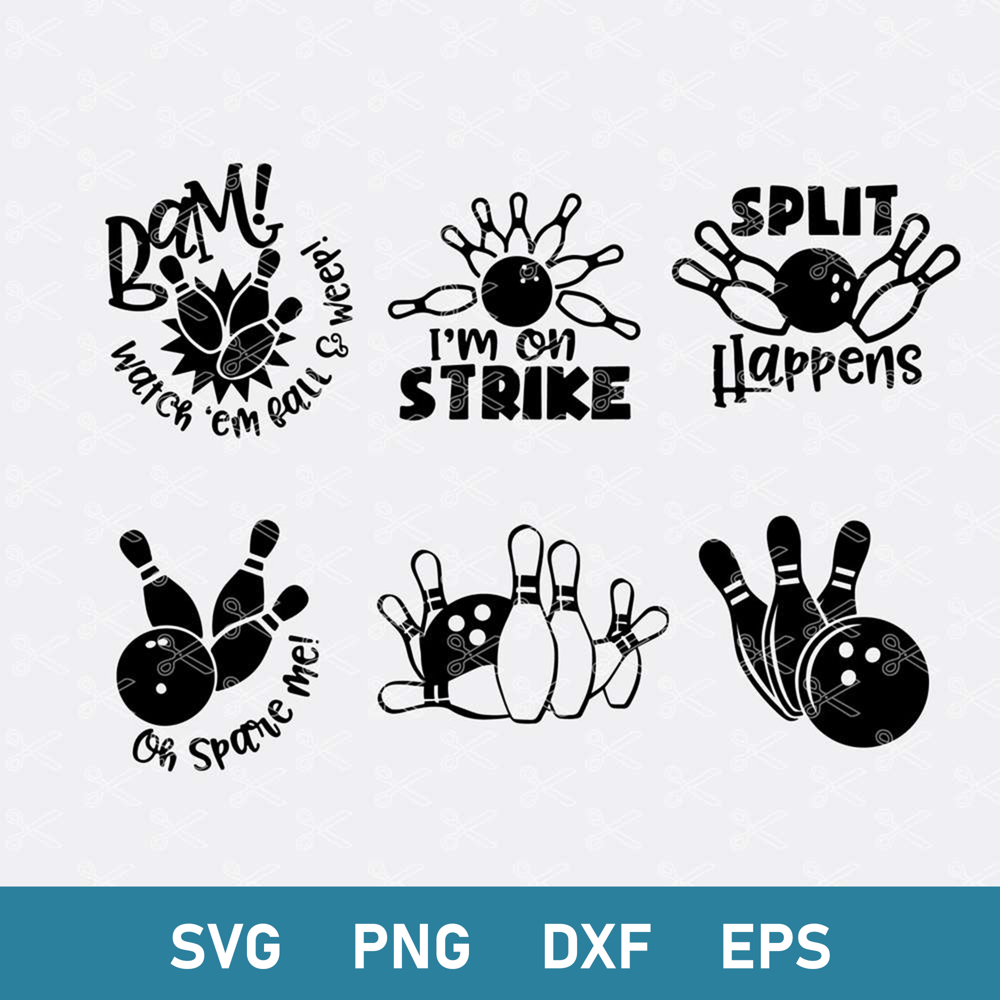 Bowling Bundle Svg, Bowling Svg, Bowling Quote Svg, Png Dxf - Inspire ...