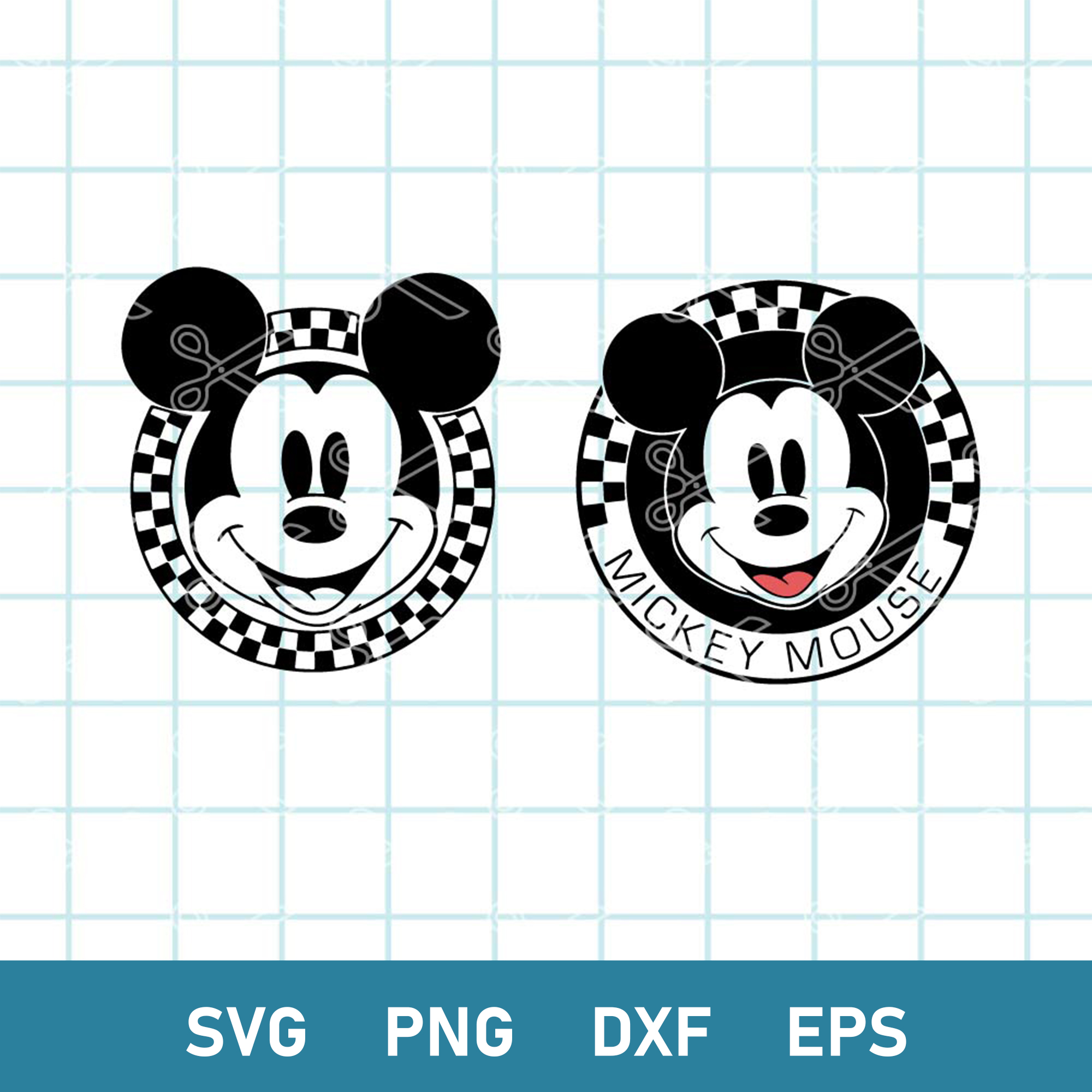 Checkered Mickey Mouse Svg, Mickey Mouse Svg, Disney Svg, Pn | Inspire ...